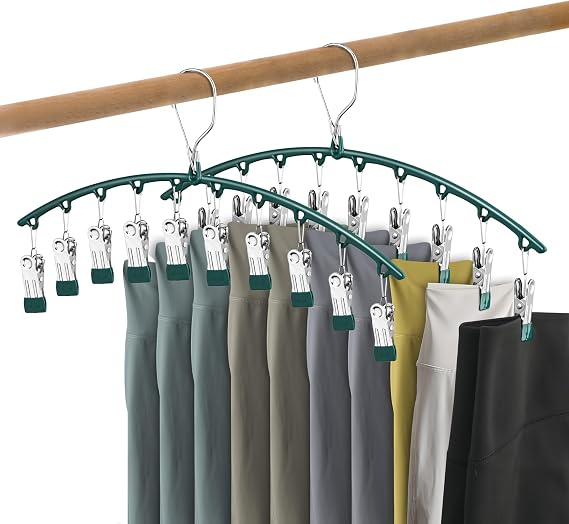 Amazon.com: KLEVERISE 4 Pack Legging Organizers for Closet, Metal Yoga ...