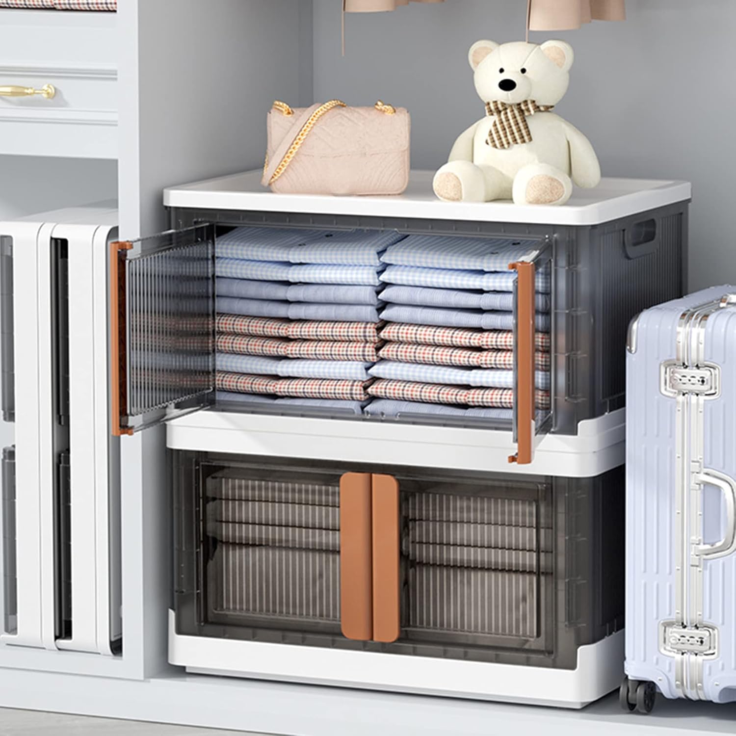 Amazon.com: FAFAD 72qt Storage Bins with Lids Foldable 19-Gal Toy ...