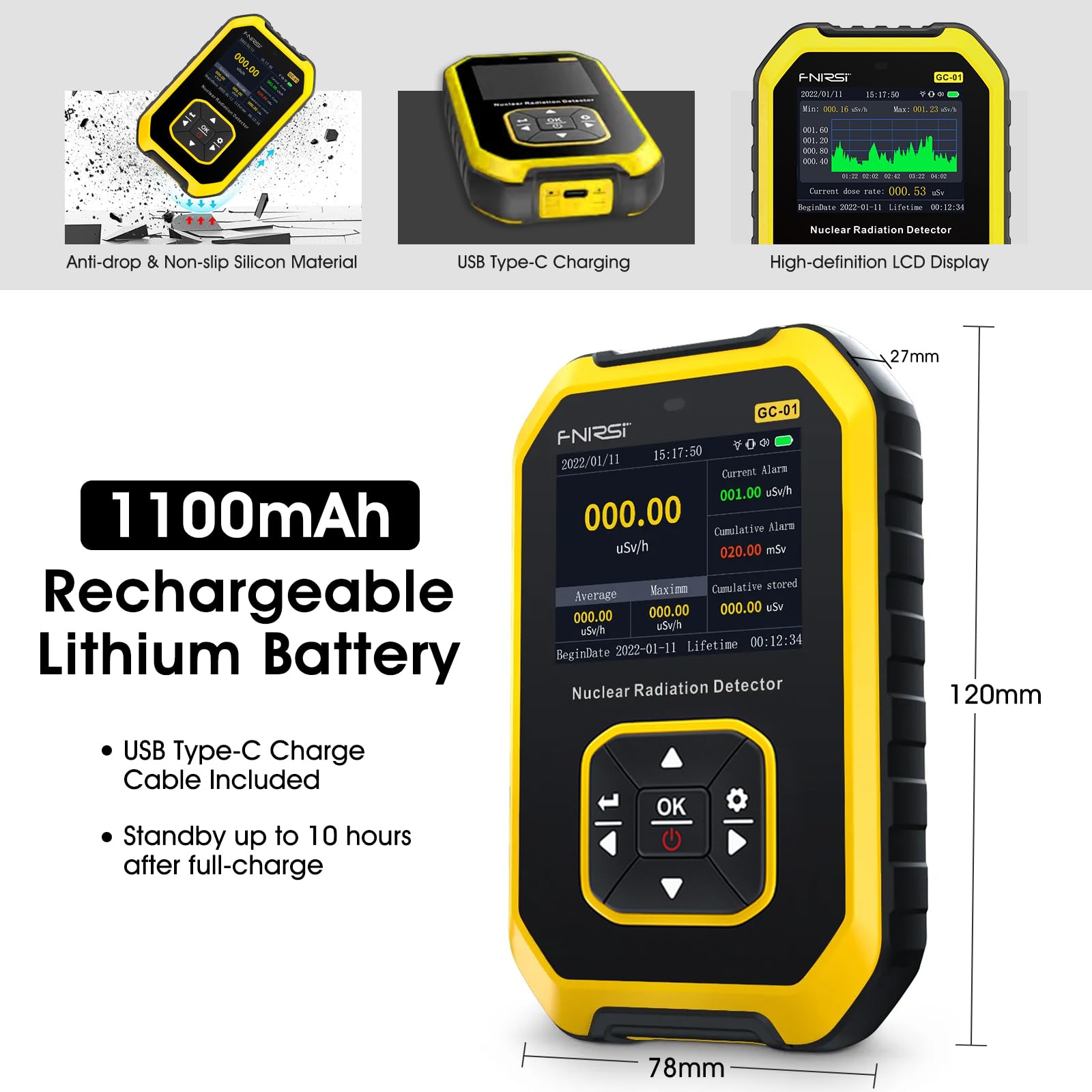 Snapklik.com : Nuclear Radiation Detector GM Geiger Counter, Sensitive ...