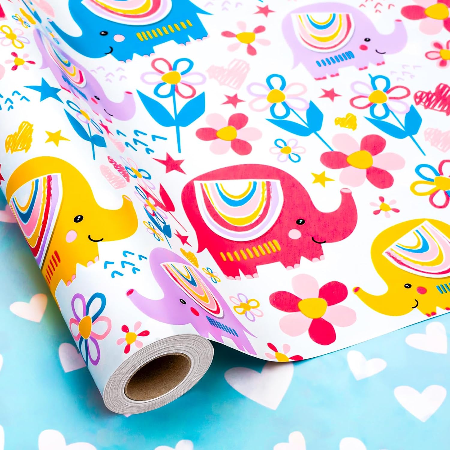 Amazon.com: Yarcony Baby Shower Wrapping Paper Roll - 17 Inch X 33 Feet ...