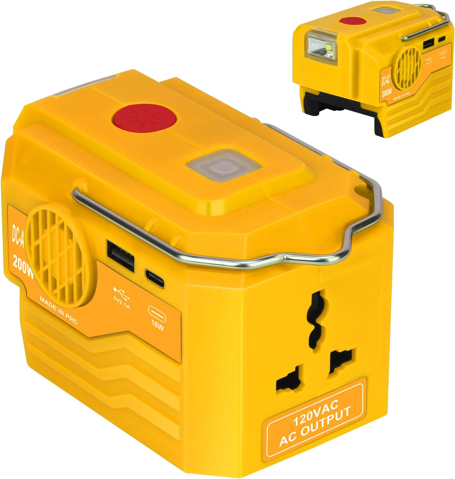 Amazon.com: KUNLUN 200W Power Inverter for Dewalt 20V Battery, DC 20V ...