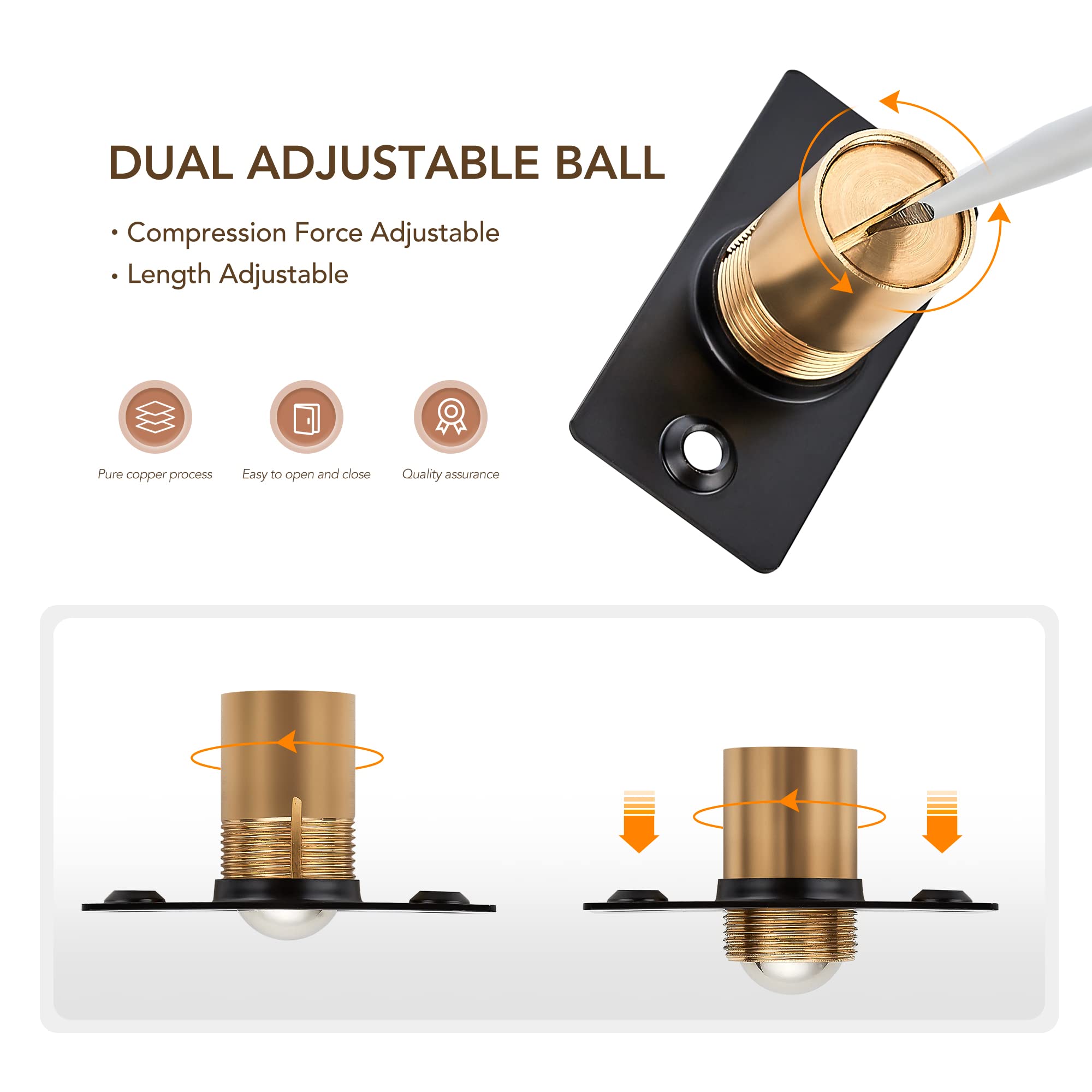 Snapklik.com : Adjustable Ball Door Catch, Closet Ball Bearing Door ...