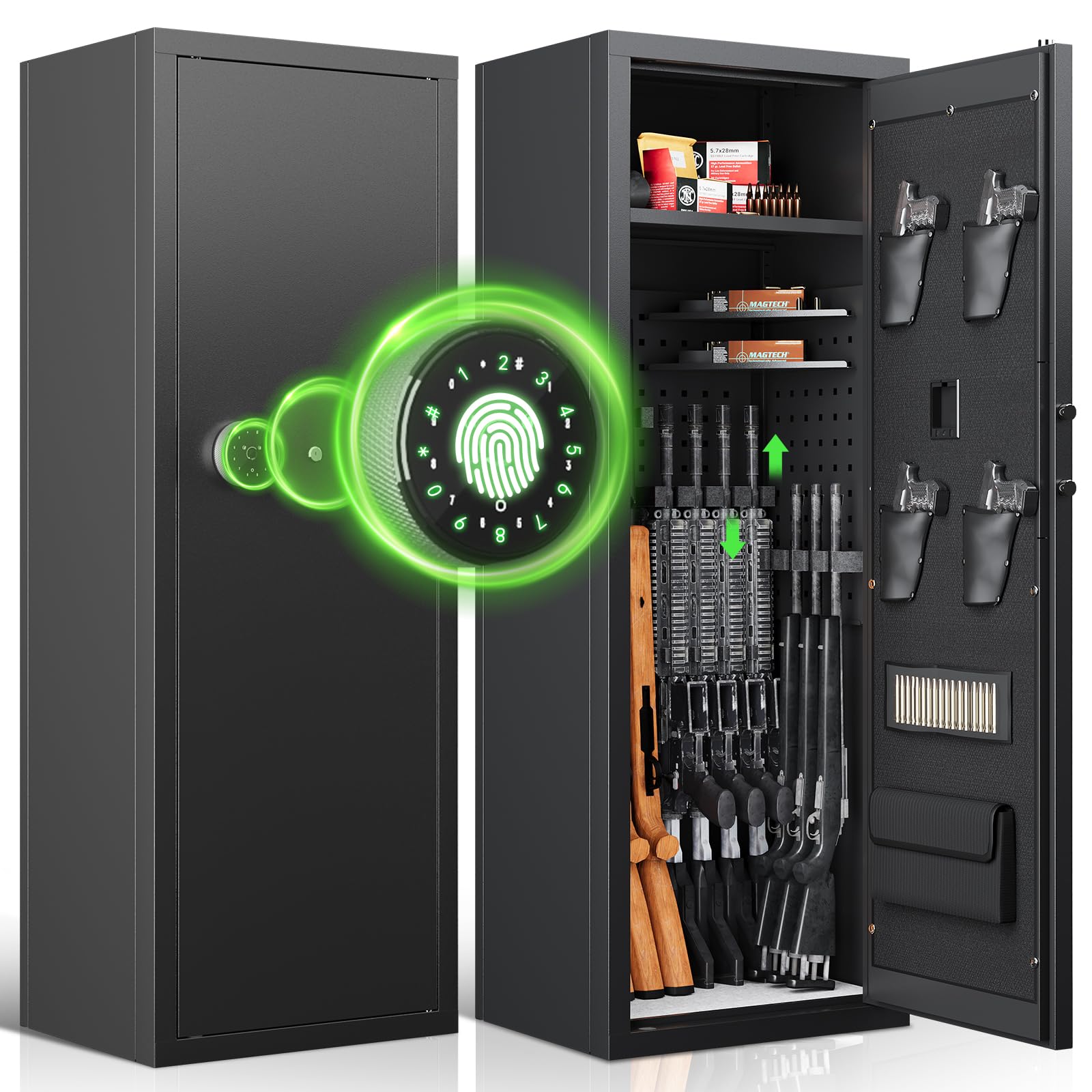 Amazon.com: Xyvaly 12 Rifle Gun Safe, Gun Safe for Home Rifle and ...