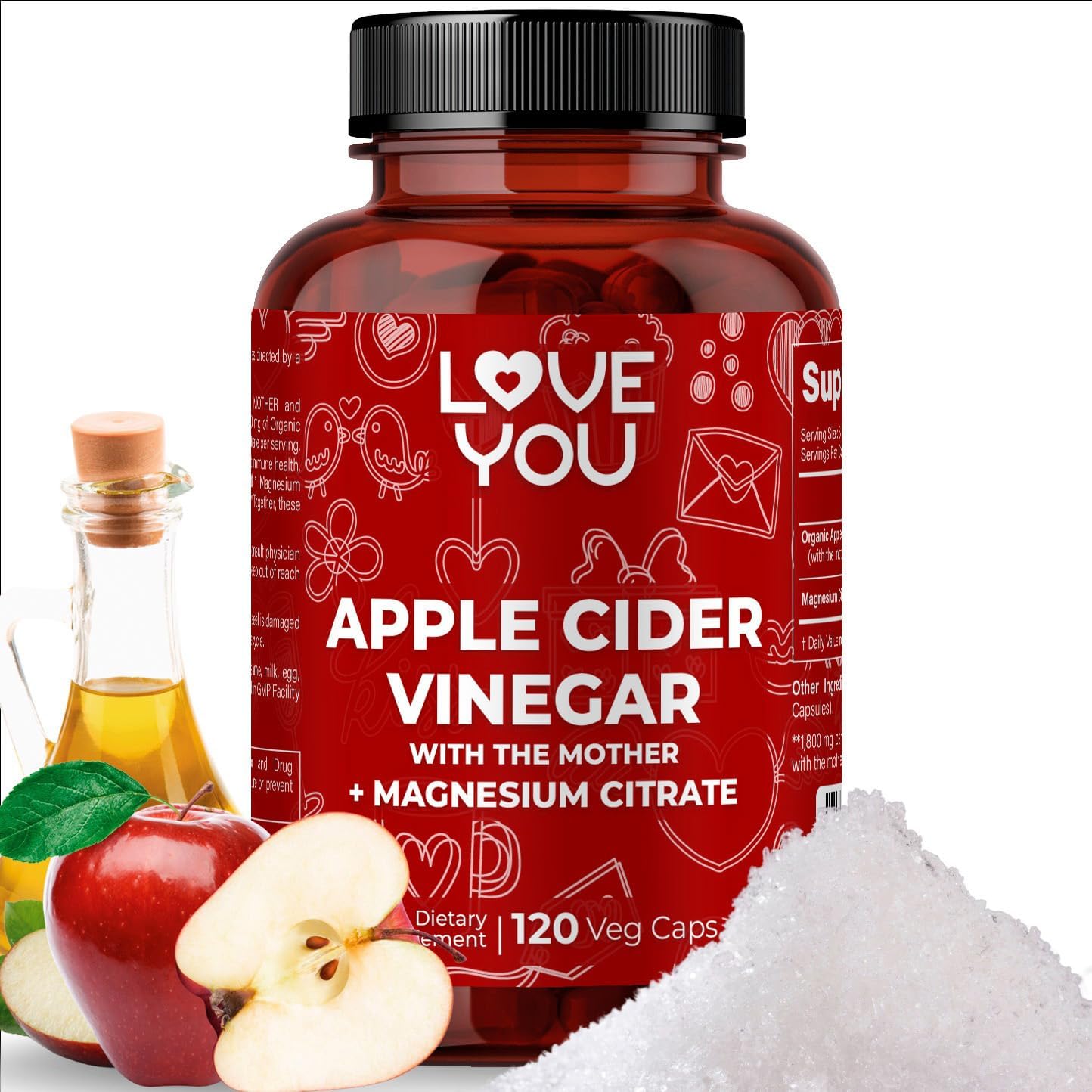 Amazon.com: Love You Organic Apple Cider Vinegar (with The Mother ...