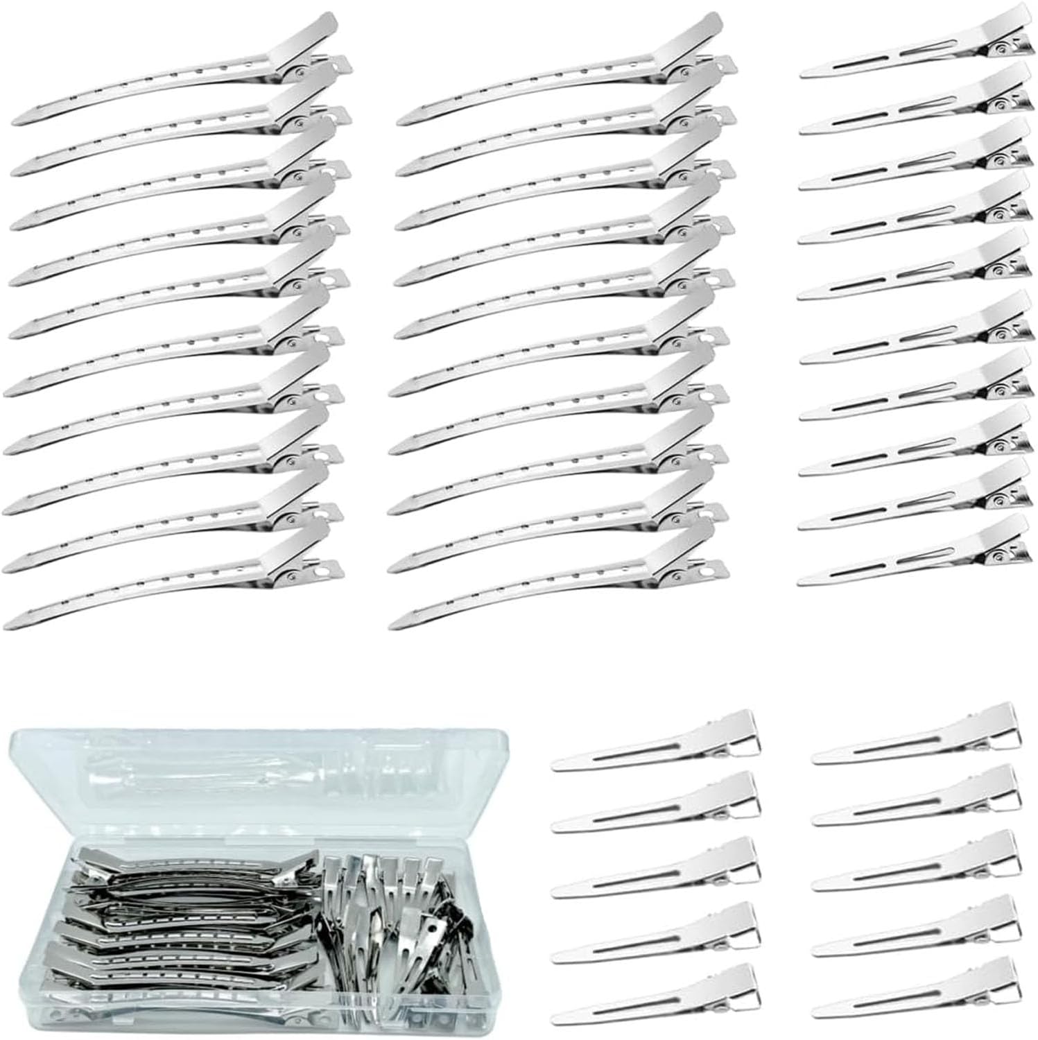 40 Pcs Stainless Steel Duckbill Mouth Clips Alligator Clips, Metal Duck ...