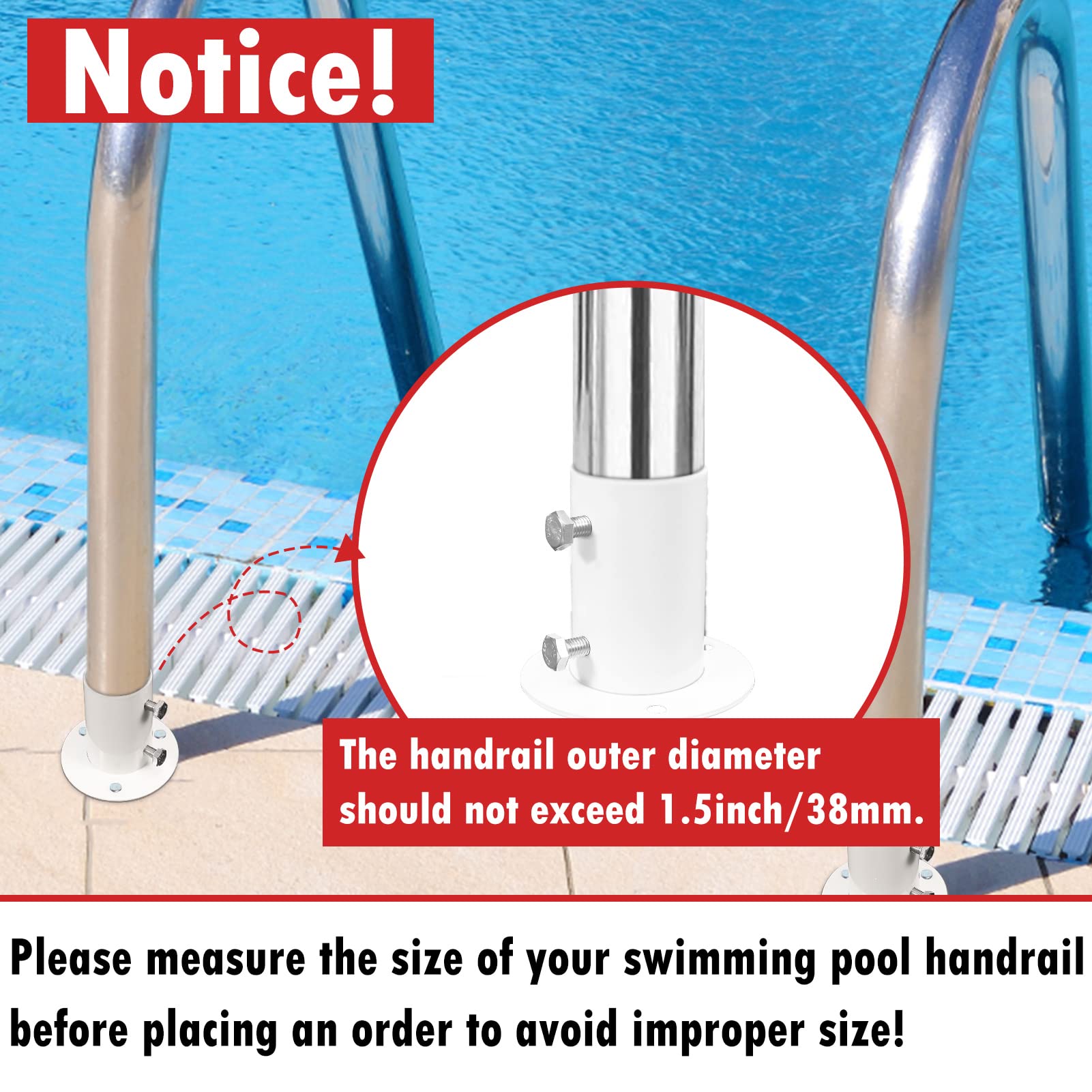 Snapklik.com : 2 PCS 304 Stainless Steel Deck Flanges For 1.5 Aboves ...