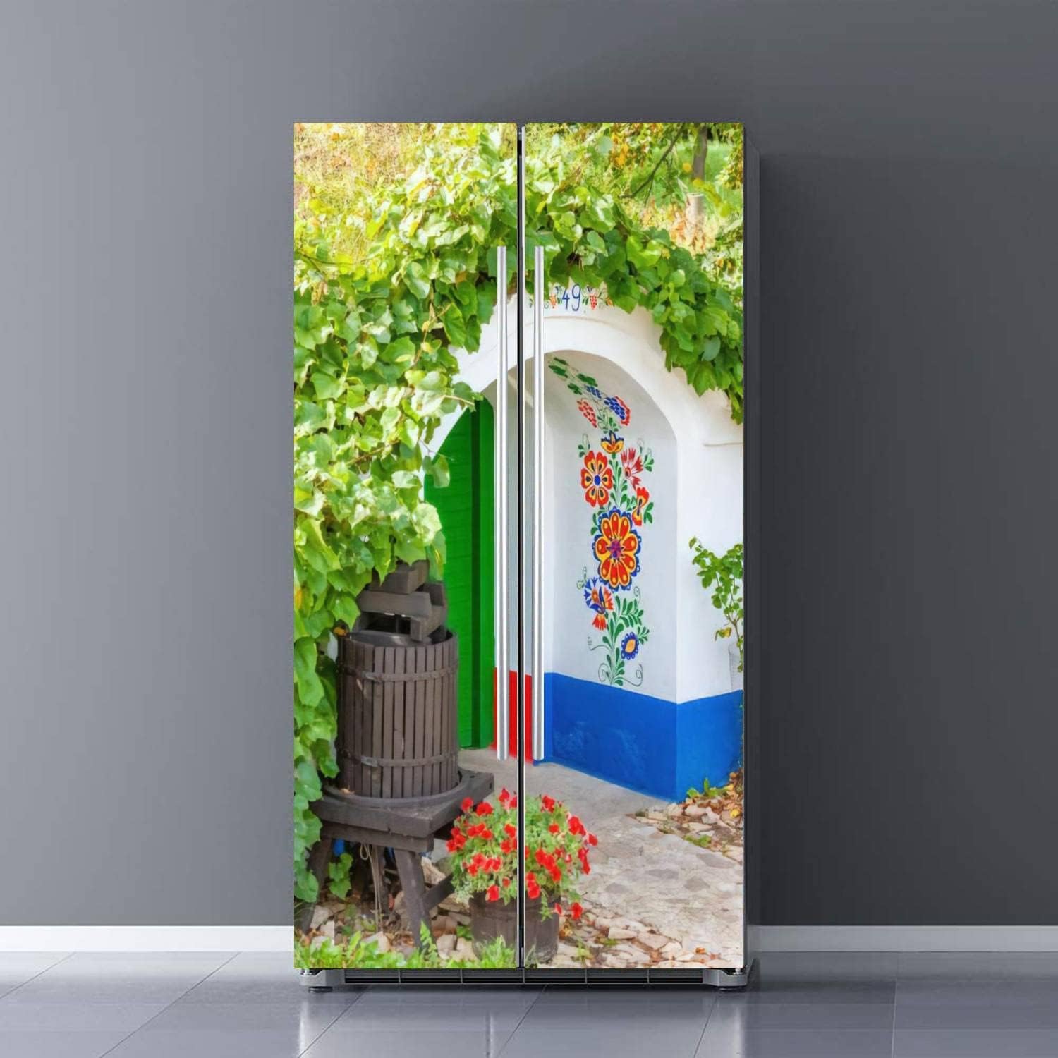 Amazon.com: Self Adhesive Vinyl Refrigerator Wrap Set Group Typical ...