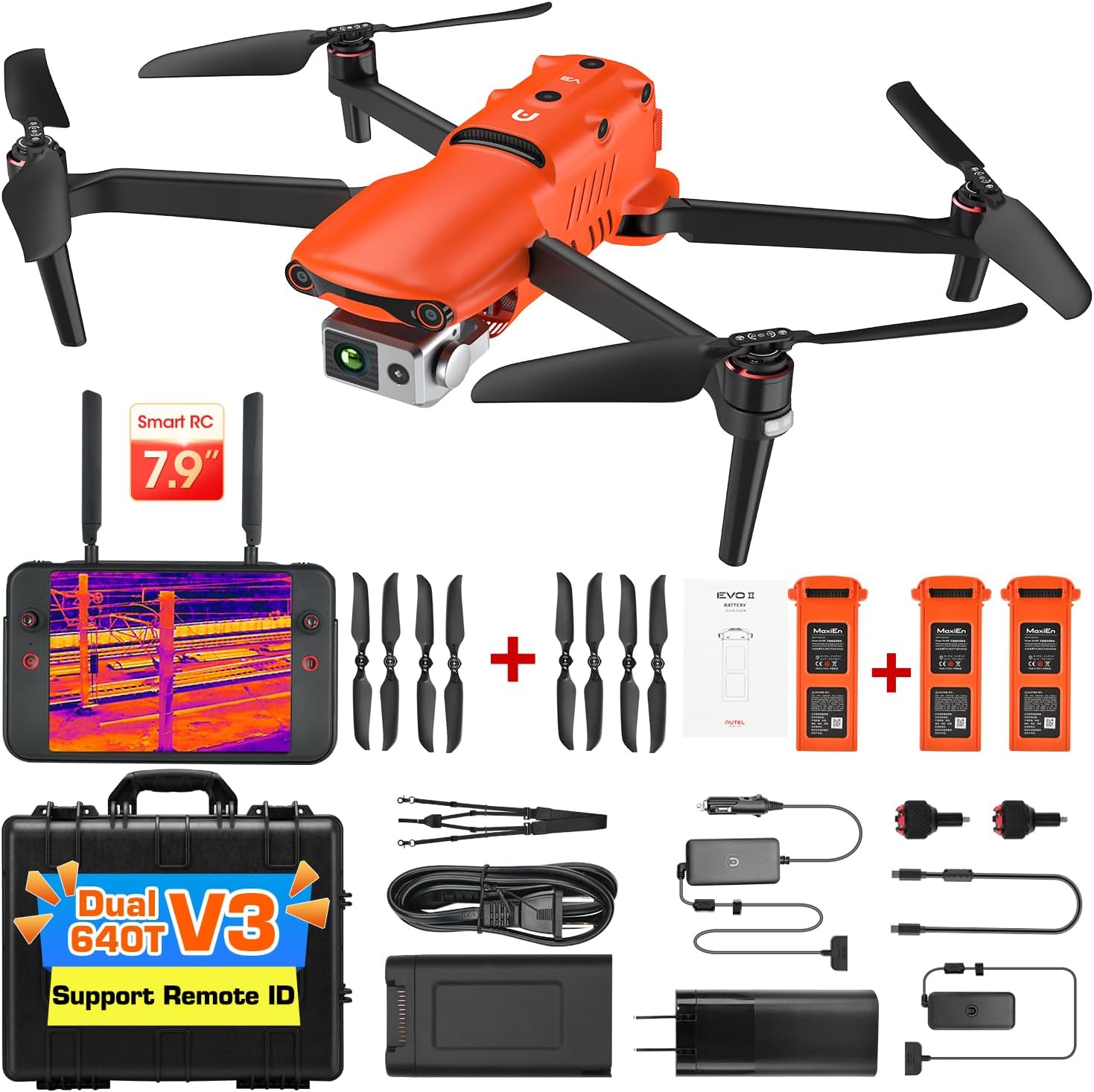 Amazon.com: Autel Robotics EVO II Dual 640T V3 Drone, Support Remote ID ...