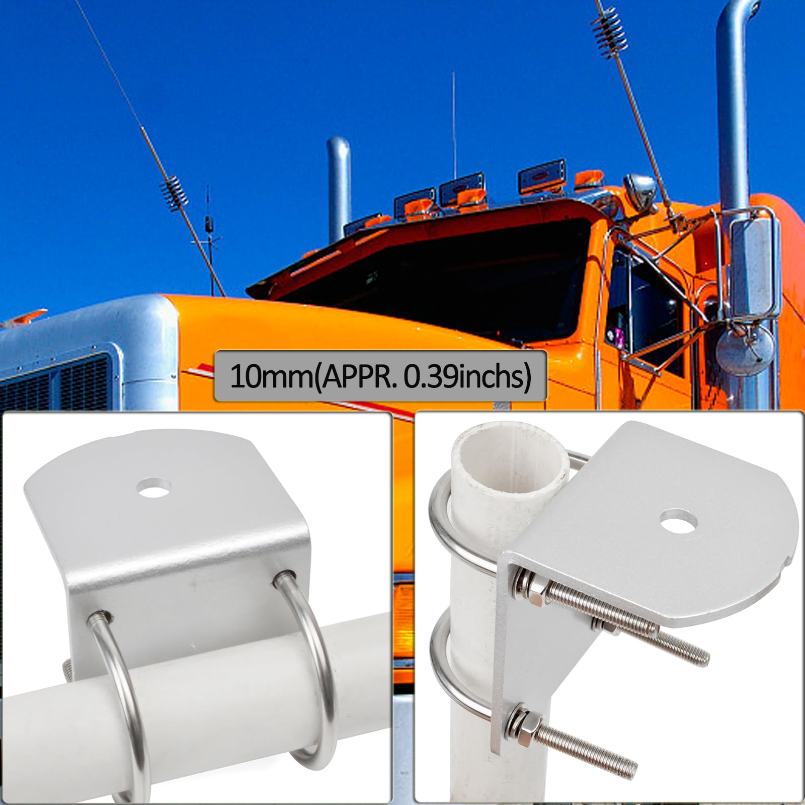 Cb Antenna Universal Mount W/ SO239 Stud, Antenna Mast Pole... Hf Antennas
