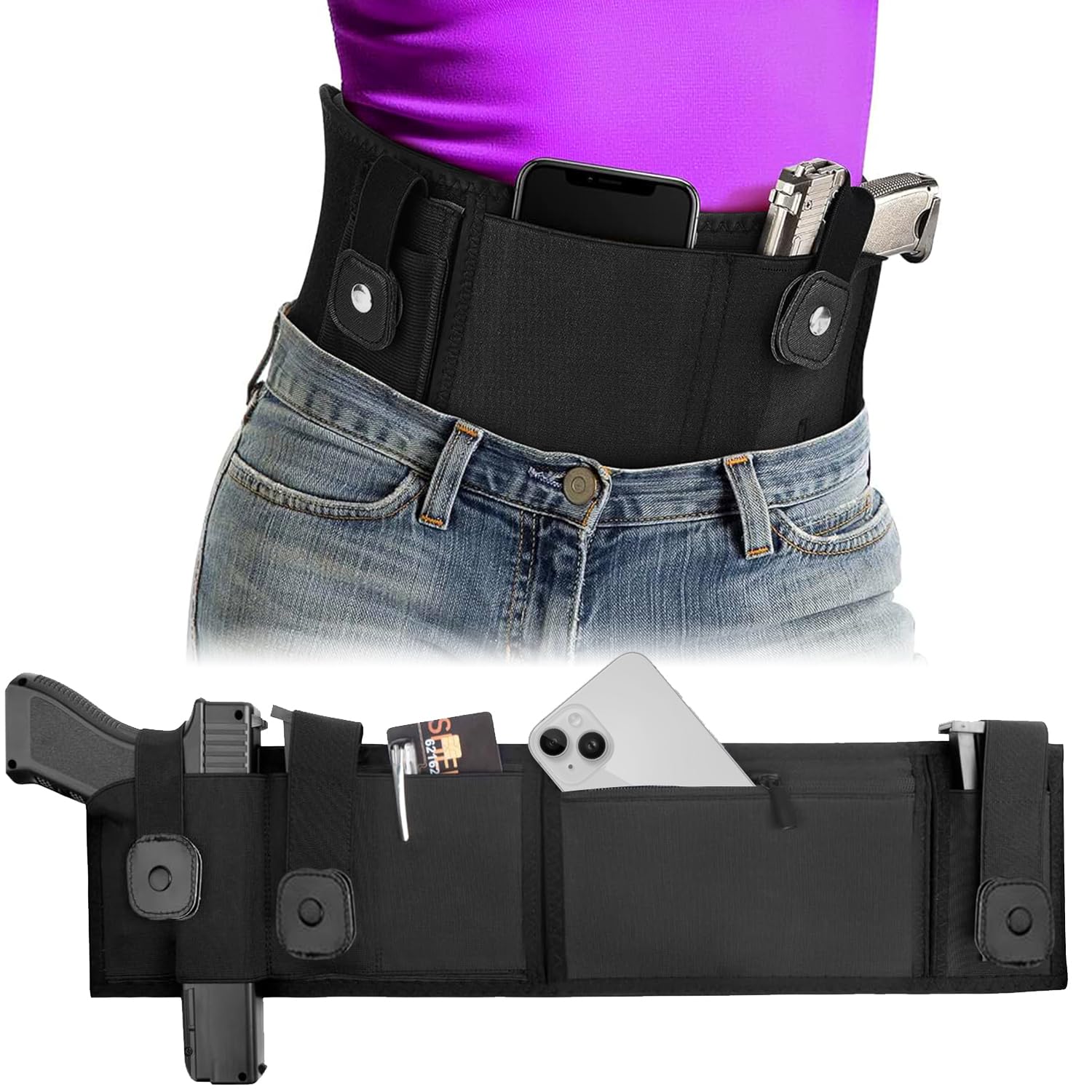 Amazon.com : aiGear Belly Band Holster for Concealed Carry – Comfort ...