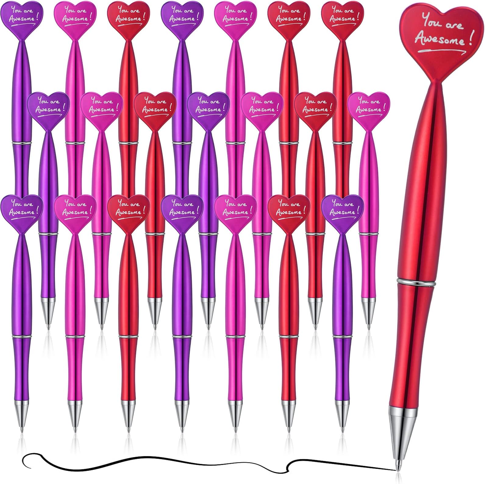 Amazon.com : Roowest 30 Pcs Valentine's Day Heart Shaped Pens You Are ...