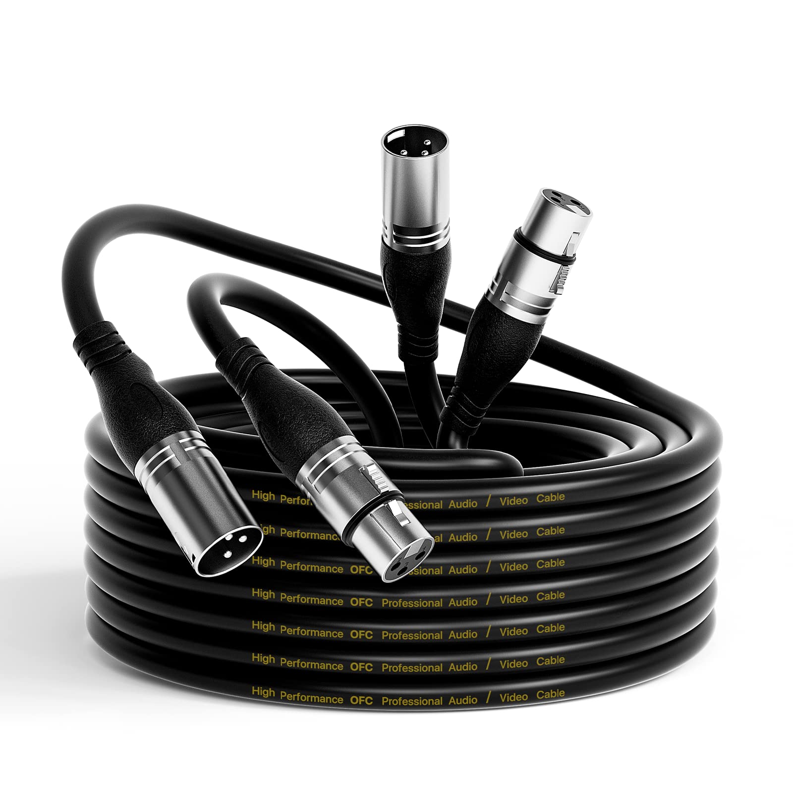 Snapklik.com : EBXYA XLR Cable 15ft 2 Packs - Premium Balanced ...