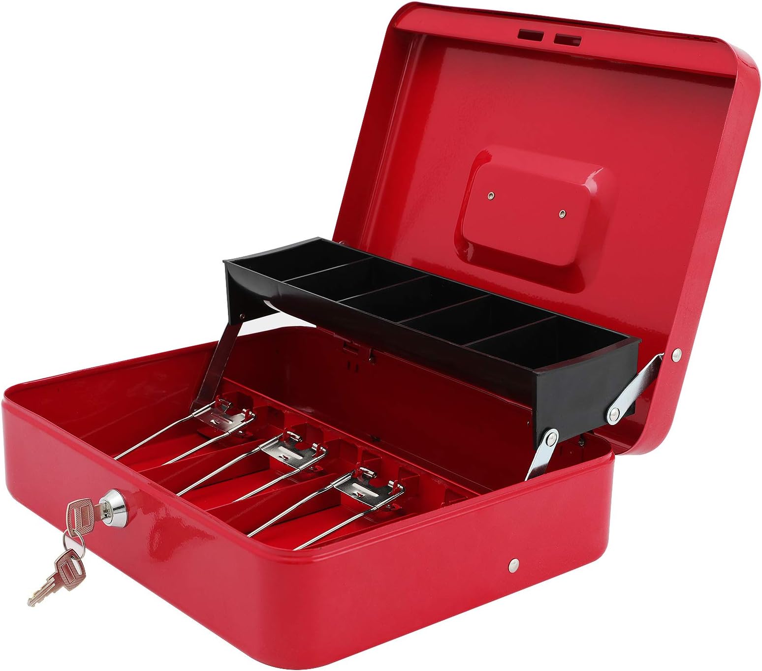 Amazon.com: Cash Box with Money Tray and Combination Lock Metal Money ...