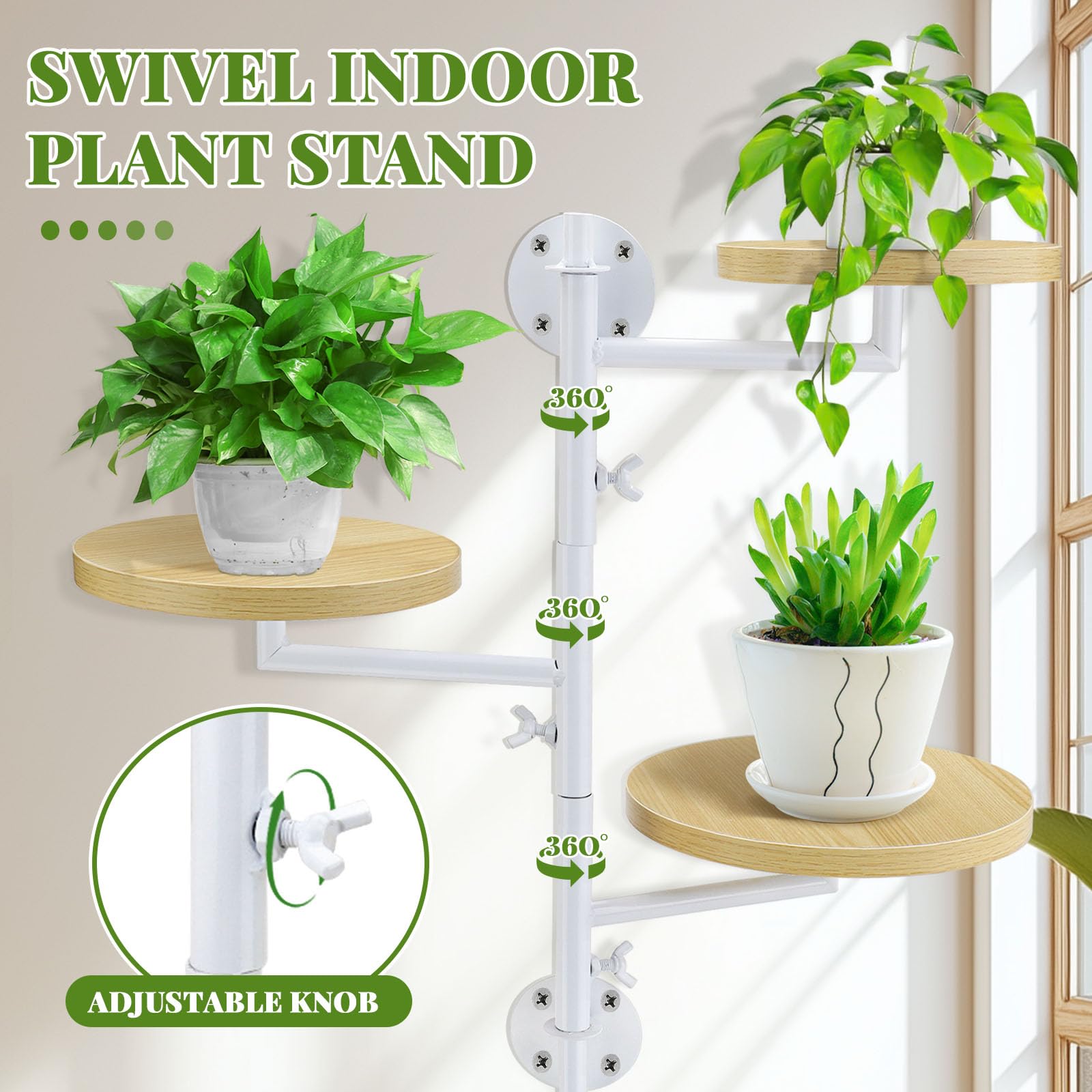 Snapklik.com : Chihutown Rotating Window Plant Shelves,Indoor Wall ...