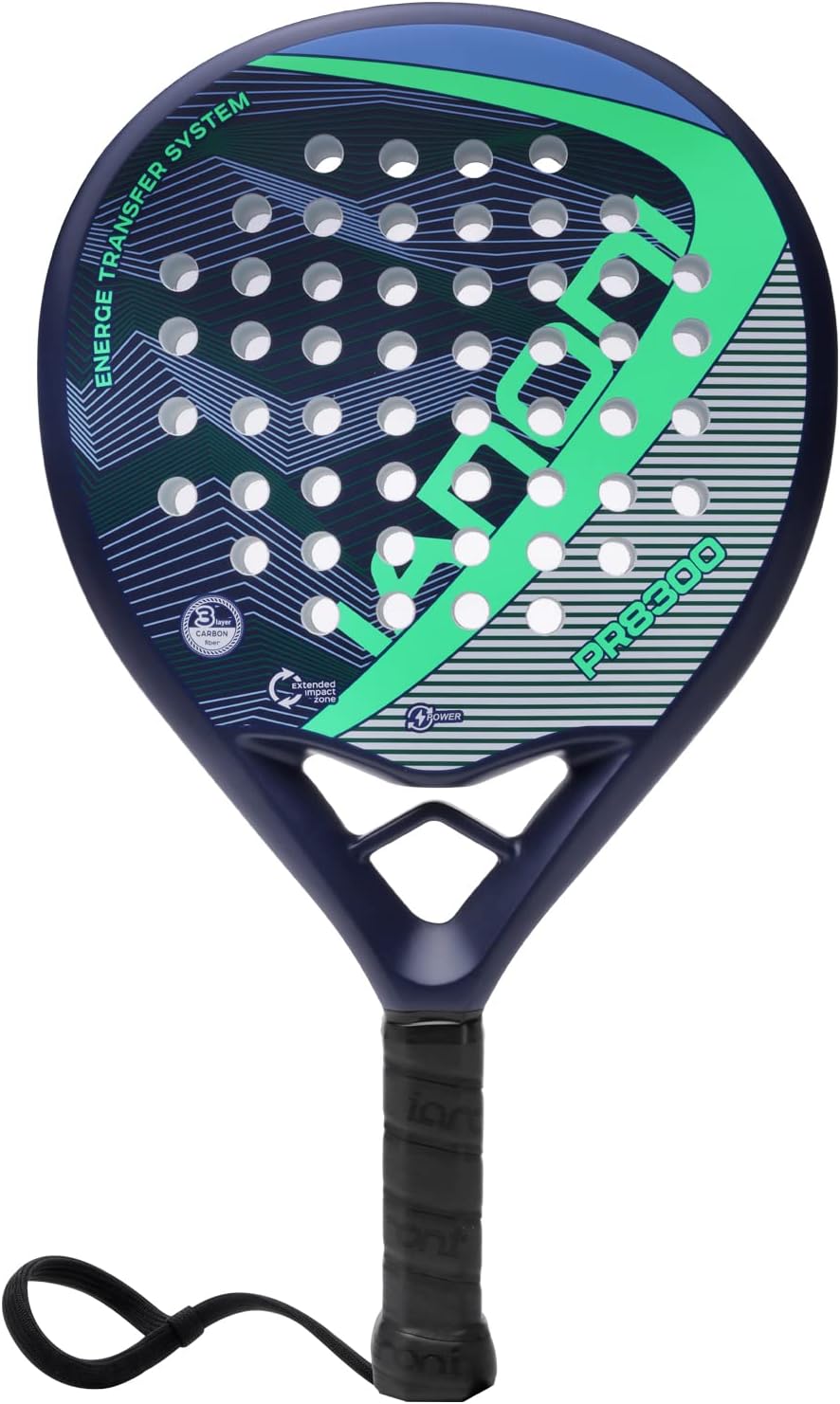 ianoni Padel Racket Carbon Fiber Surface with EVA Memory Flex Foam Core ...