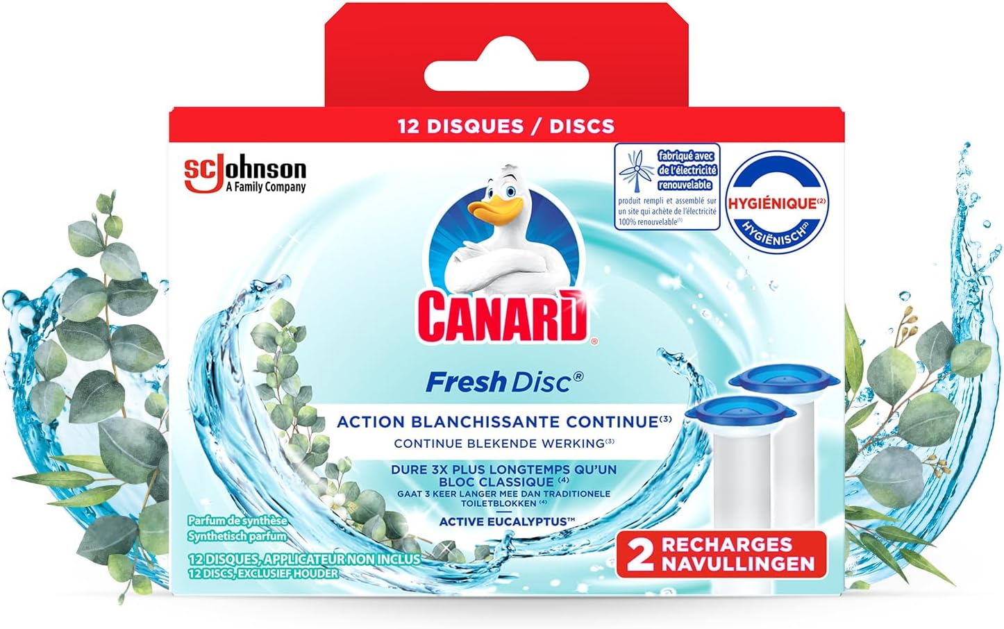 Canard Wc Fresh Disc Recharges Active Eucalyptus – Bloc Sans Cage ...