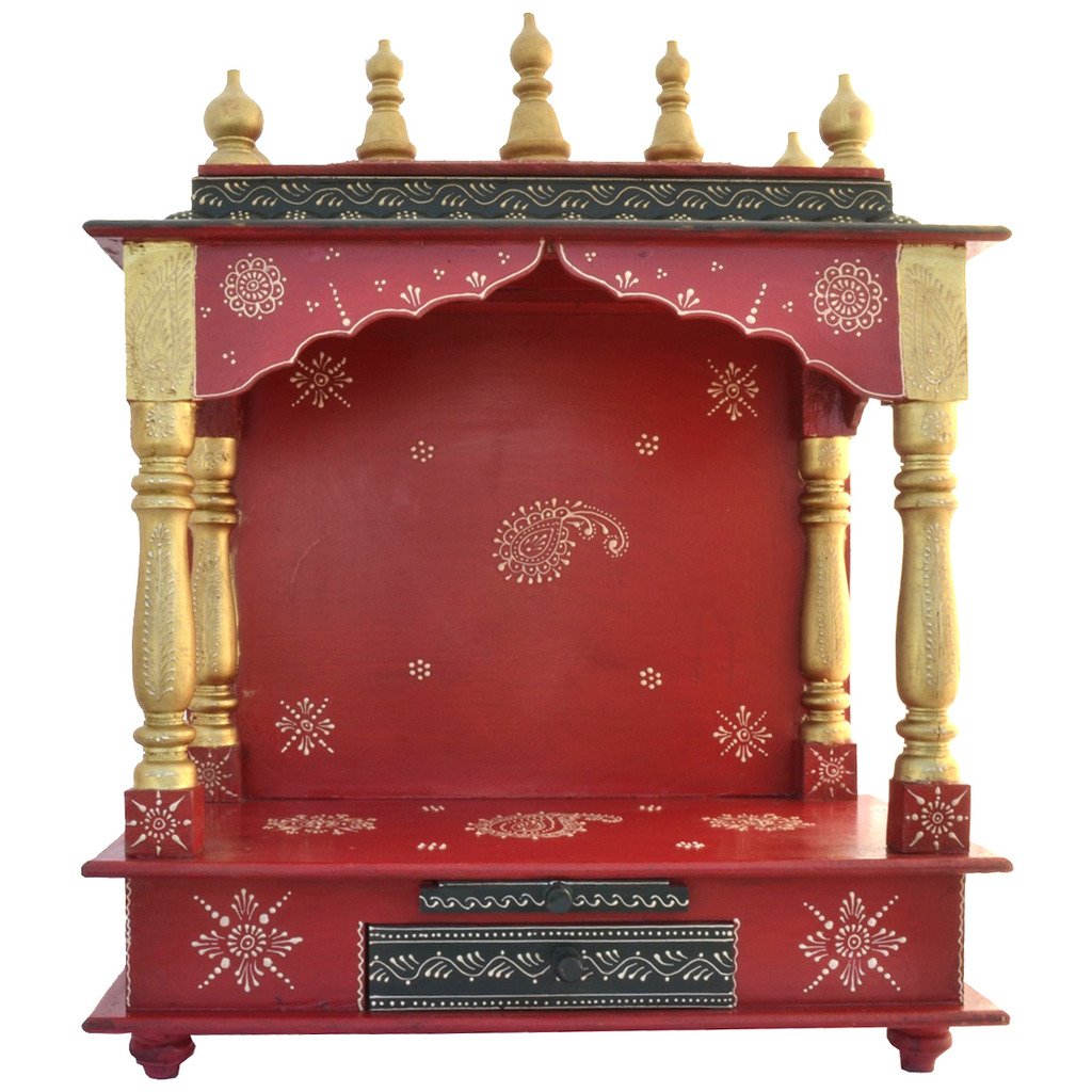 Homecrafts Wood Home Temple (60 x 30 x 75 cm, Green) : Amazon.in: Home ...