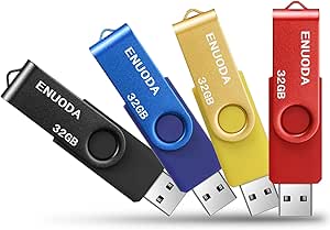 Amazon.com: ENUODA 32GB USB Flash Drive 4 Pack 32GB Thumb Drives USB 2.0 Memory Stick Jump Drive ...
