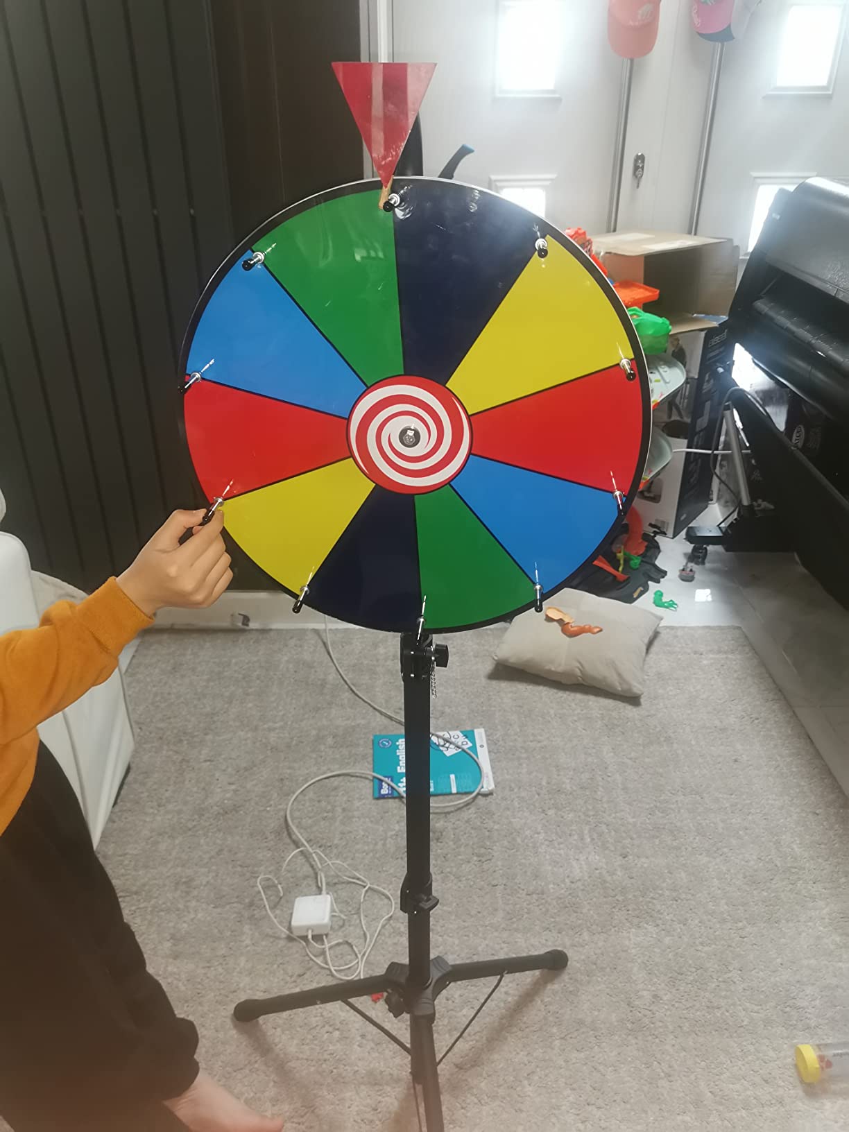 16 Inch Spinning Prize Wheel 10 Slots Color Roulette Wheel with Folding ...