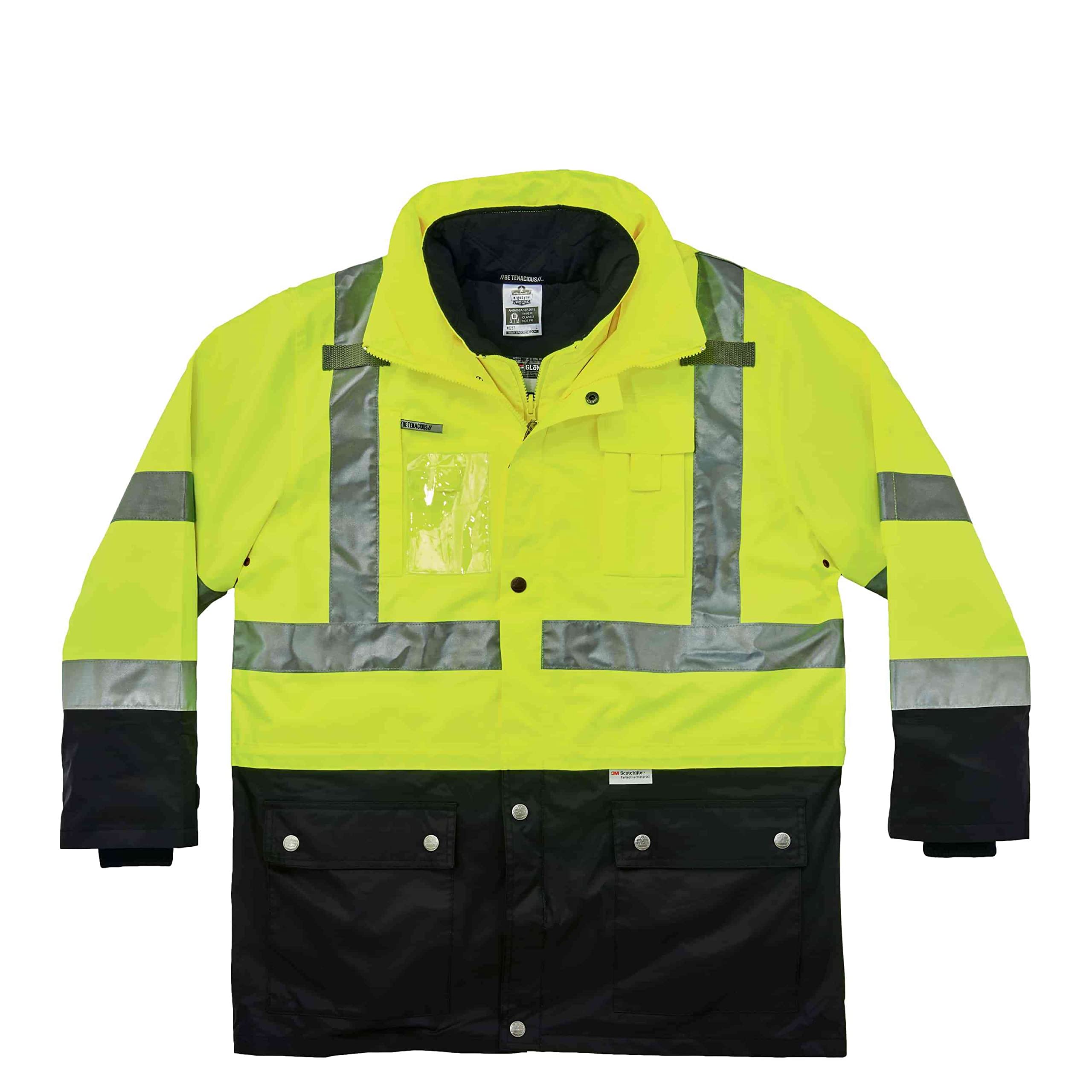 Ergodyne Standard High Visibility Reflective Parka Set, Includes Outer ...