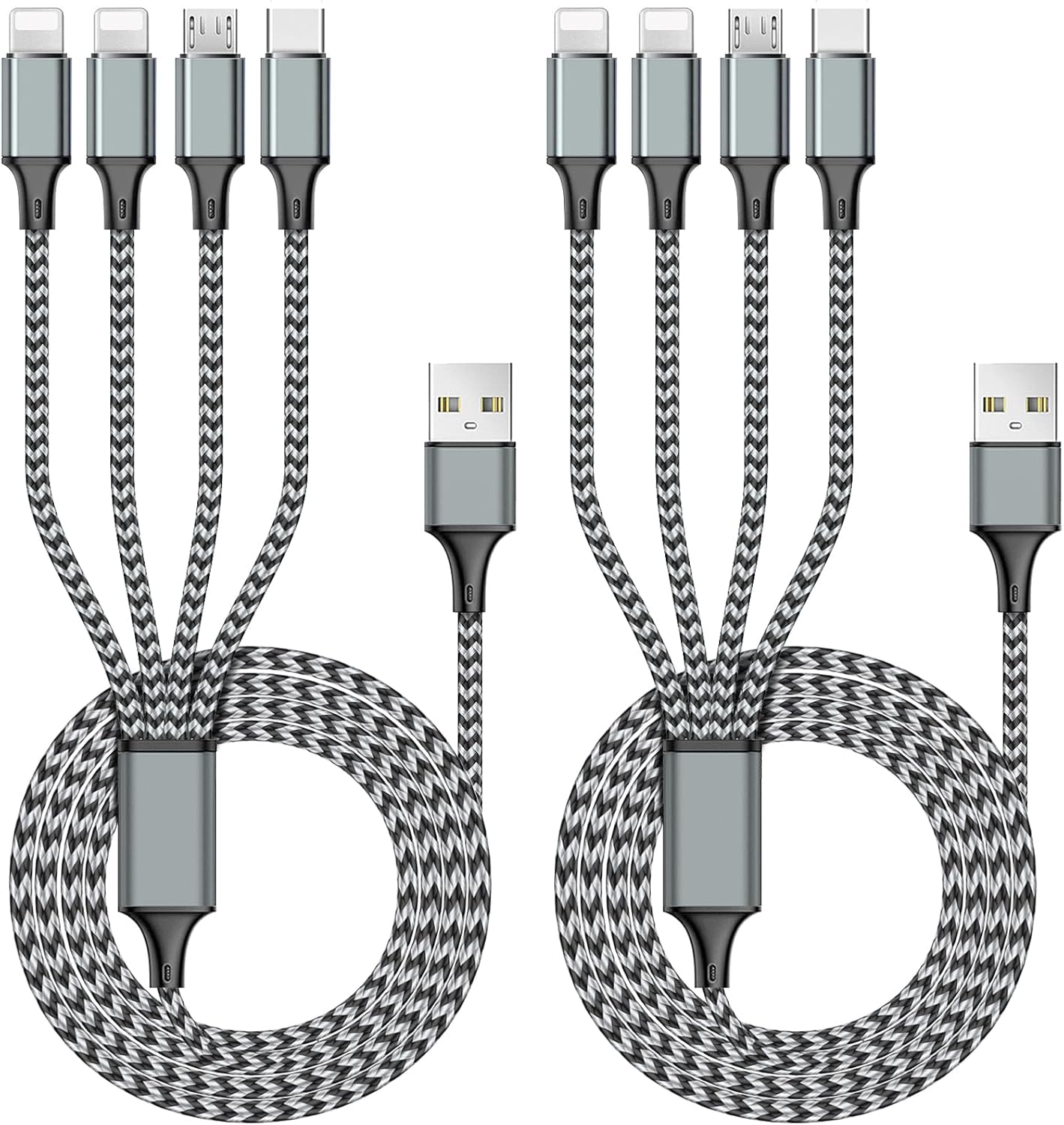 Amazon.com: Puxnoin Multi Charging Cable 6FT 2Pack Multi Charger Cable ...