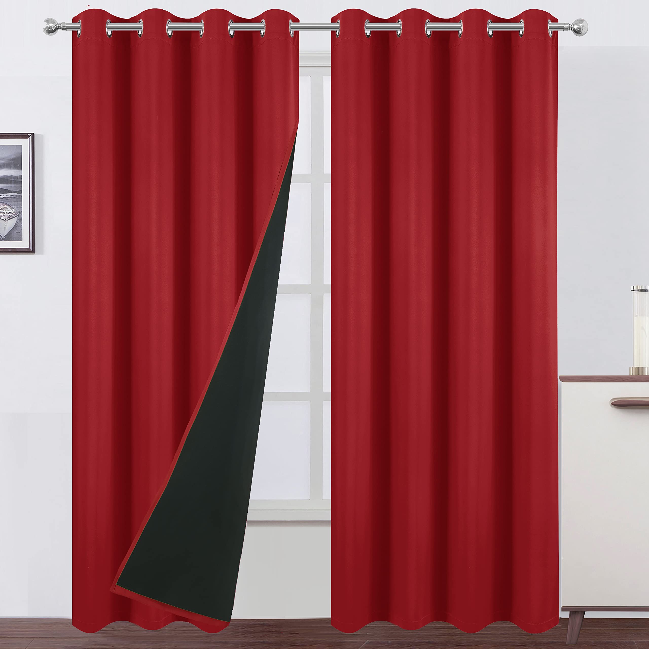 Bright Red Curtains