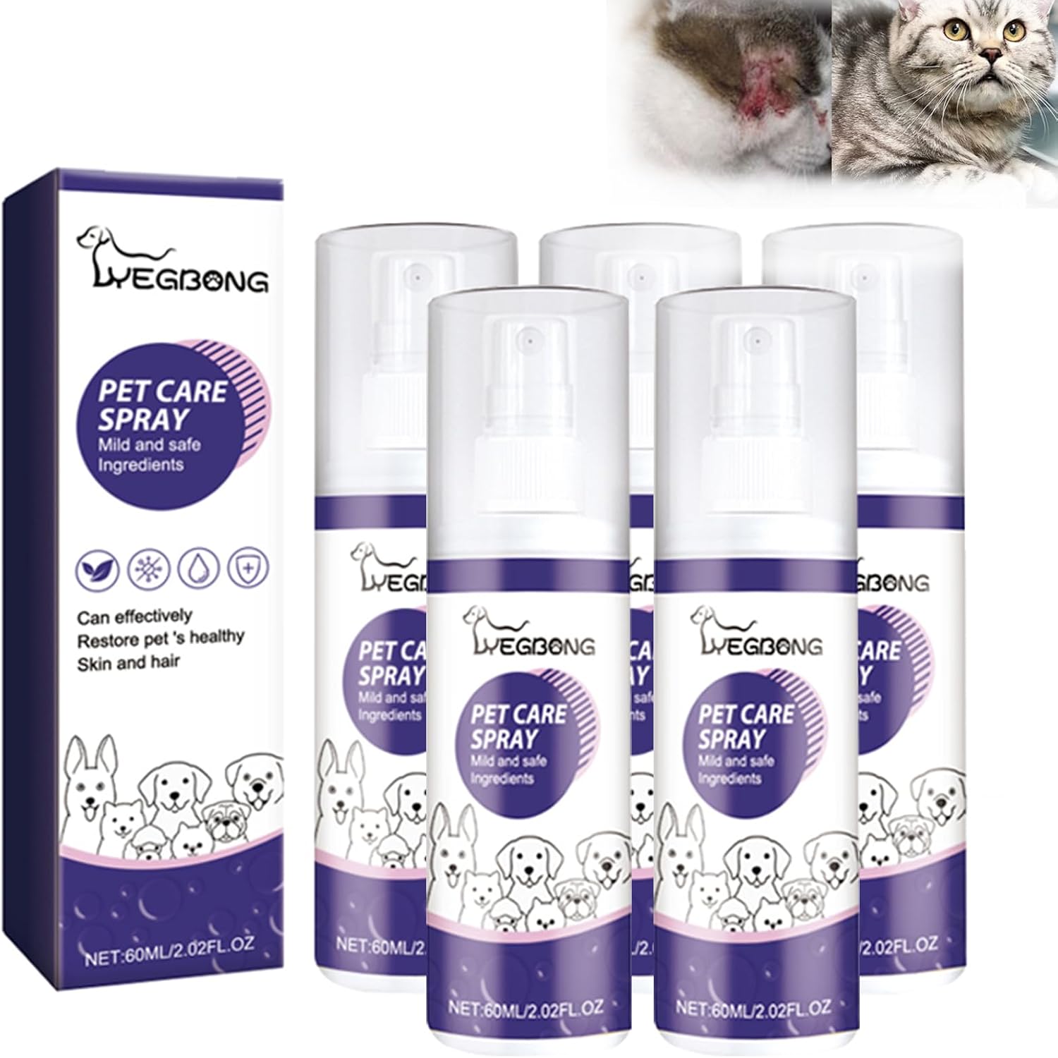 Amazon.com : BeRFLo Pet Treatment Spray for Itchy, Irritated Skin ...