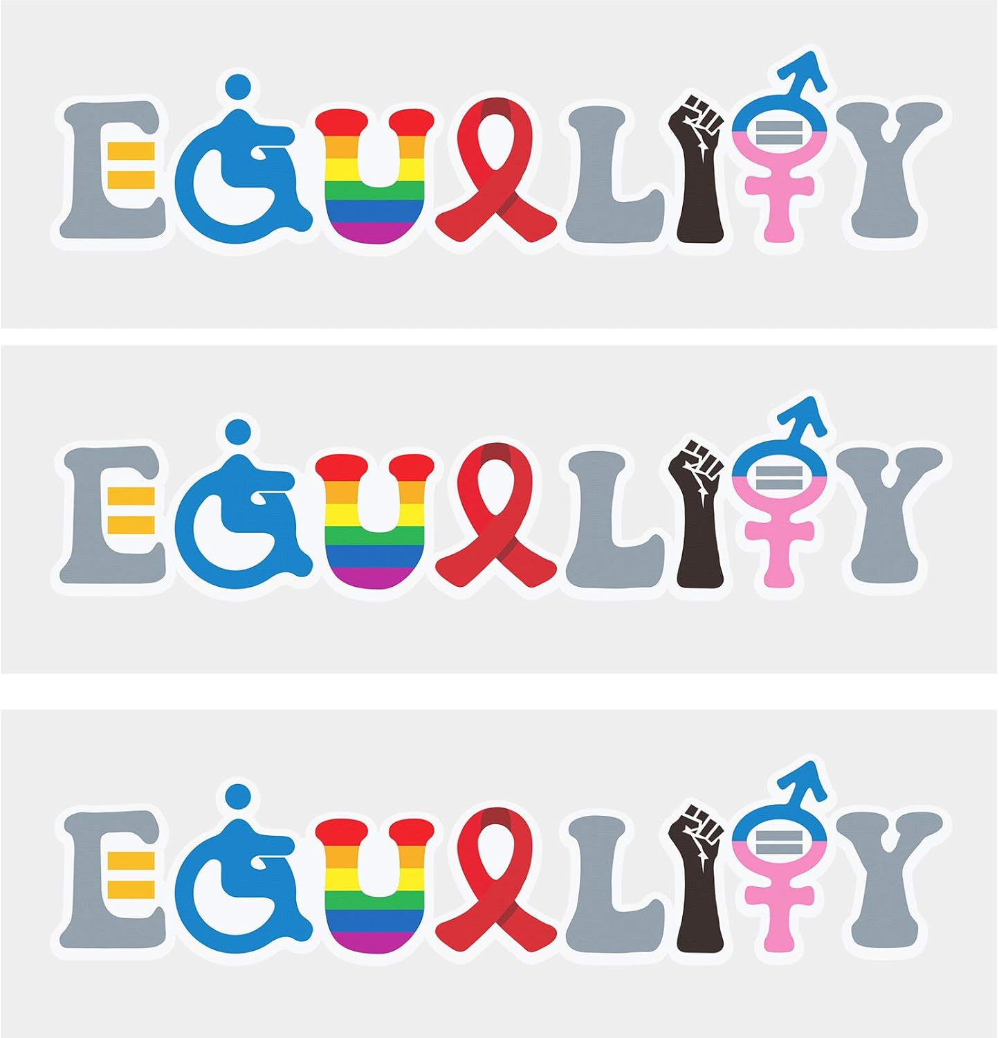 5 Vinyl Bumper Stickers - Equality Sign - Waterproof Australia | Ubuy