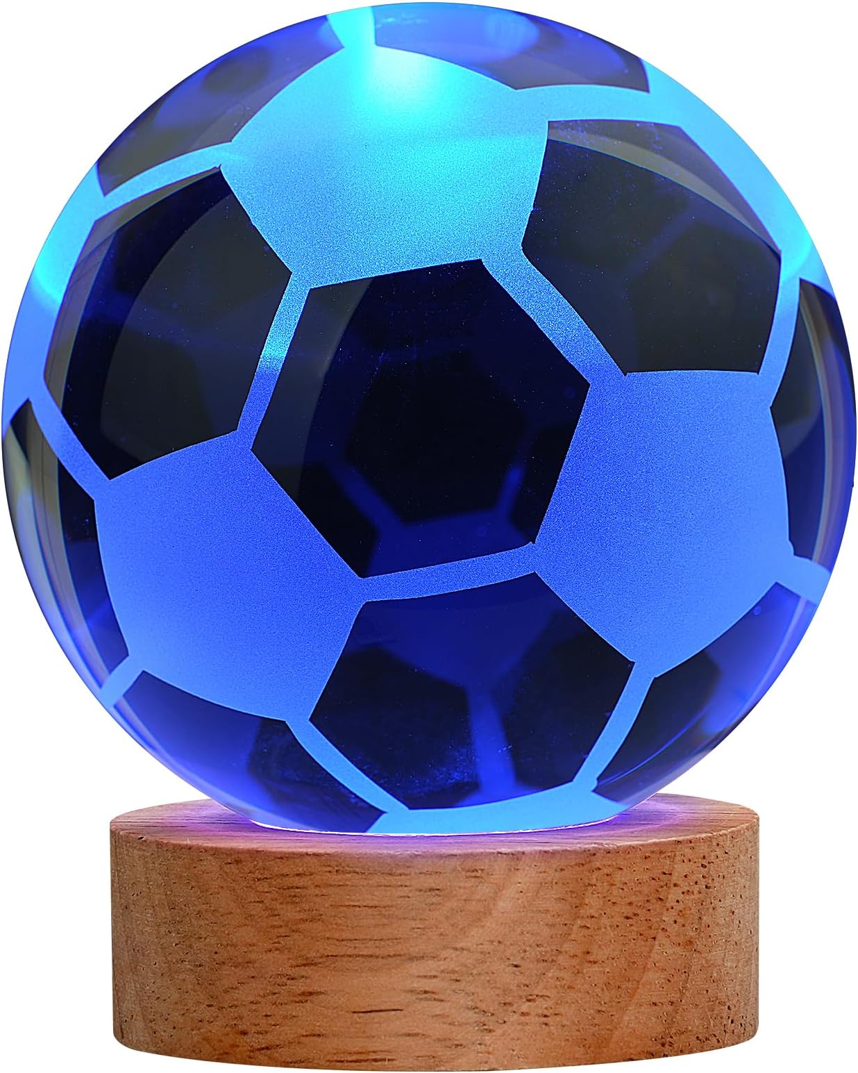 Lampeez Soccer Night Lights for Kids 3D Illusion Football Lights 16 LED ...