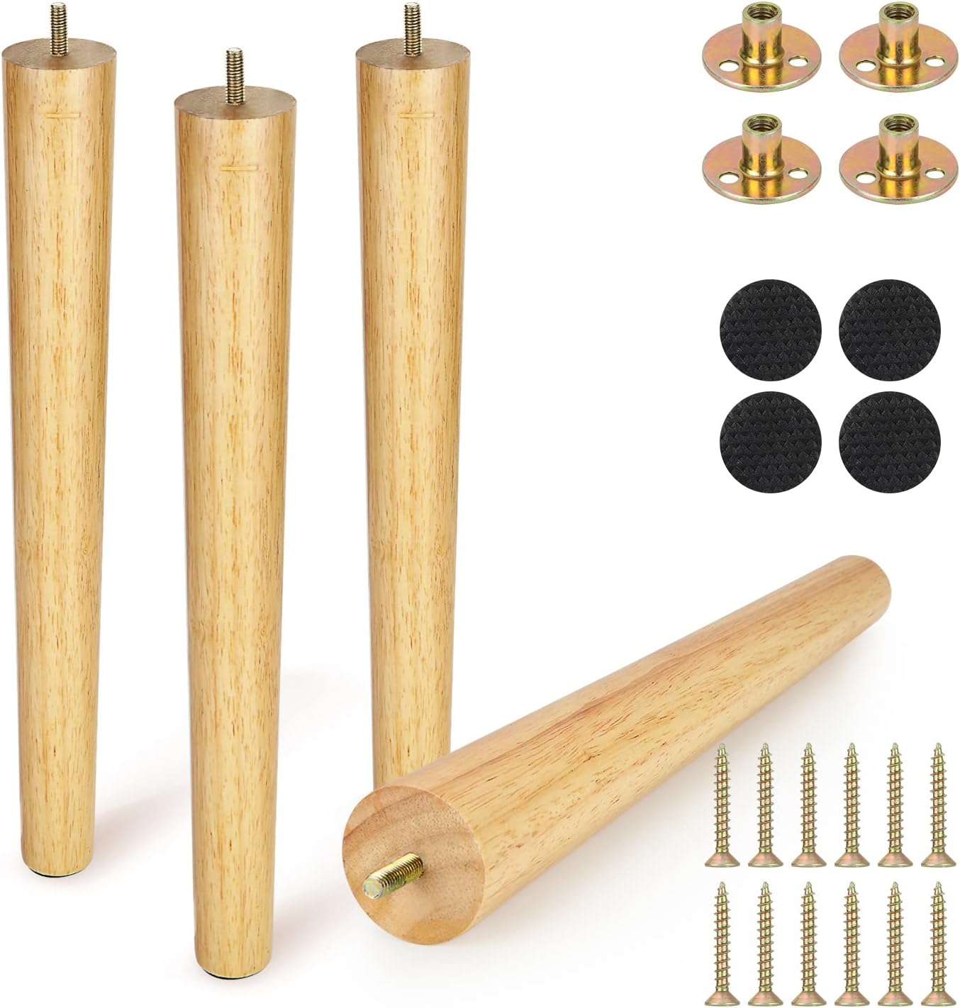 Amazon.com: FVIEXE 16 Inch Wood Table Legs, Furniture Legs Set of 4 ...