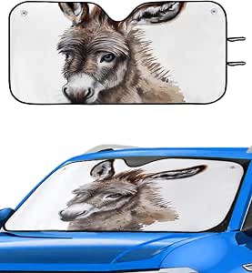 Amazon.com: Windshield Sun Shade, Donkey Animal Car Sunshade for Front ...