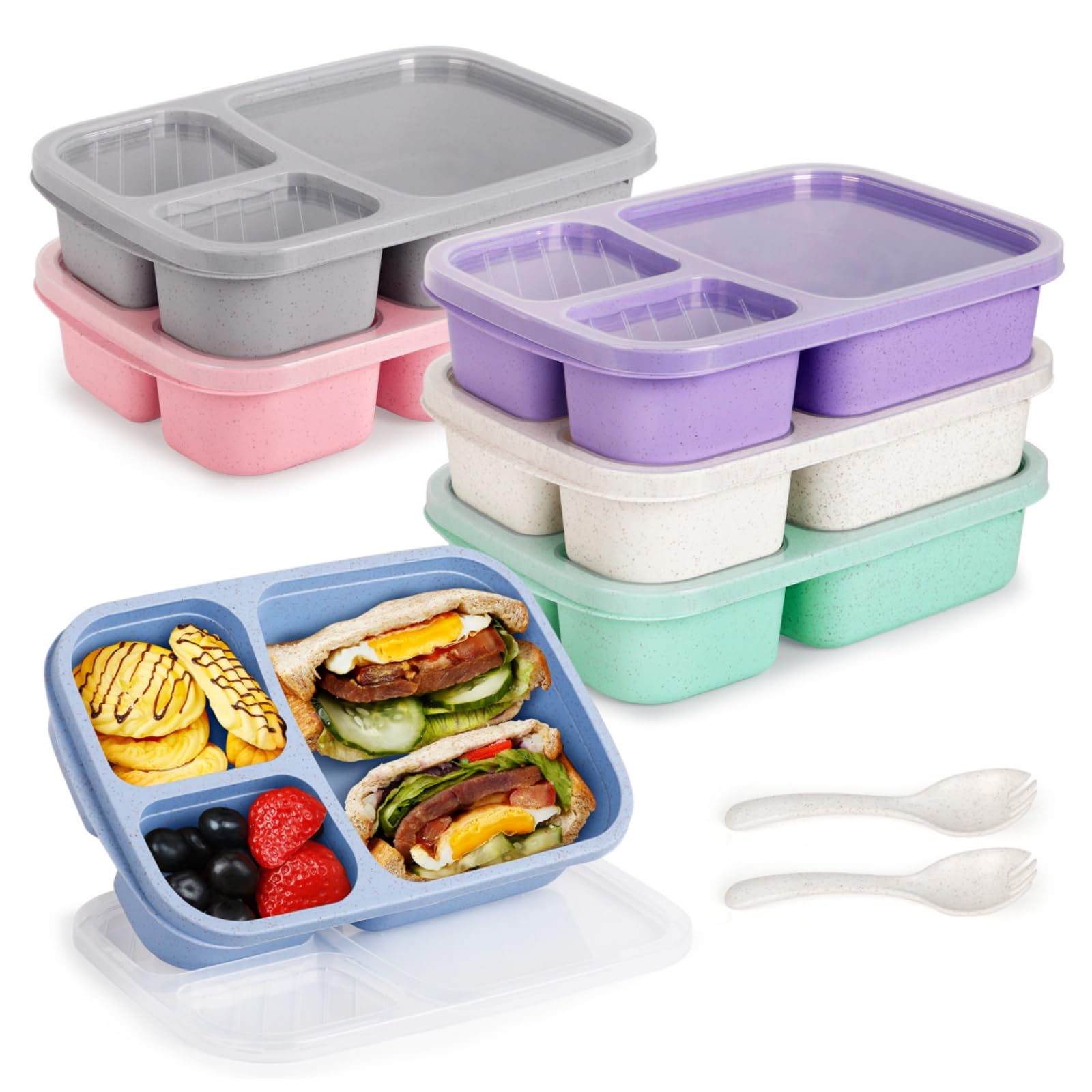 Amazon.com: Korlon Snack Containers, 6 Pack Kids Snack Box Container, 4 ...