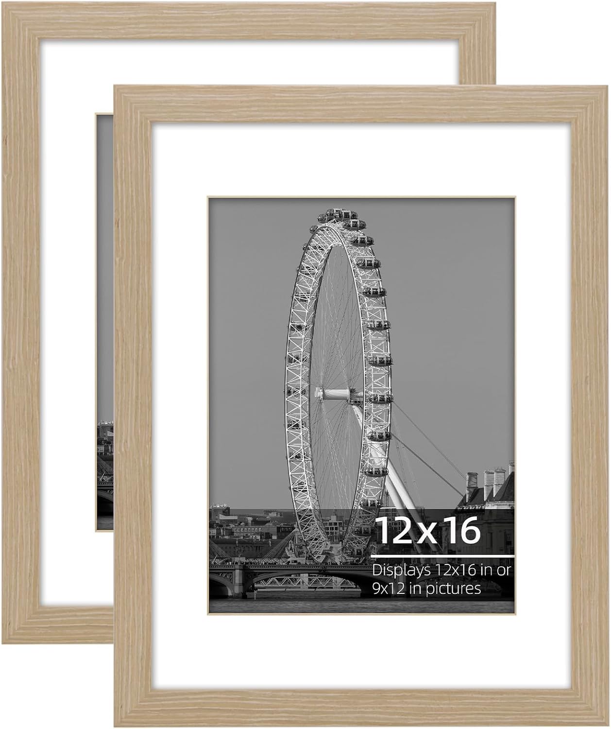 Amazon.com - DUCIHBA 12x16 inch or 9x12 Mat Removed Poster Frame 2 Piece Set, 1 inch Wooden Wavy ...