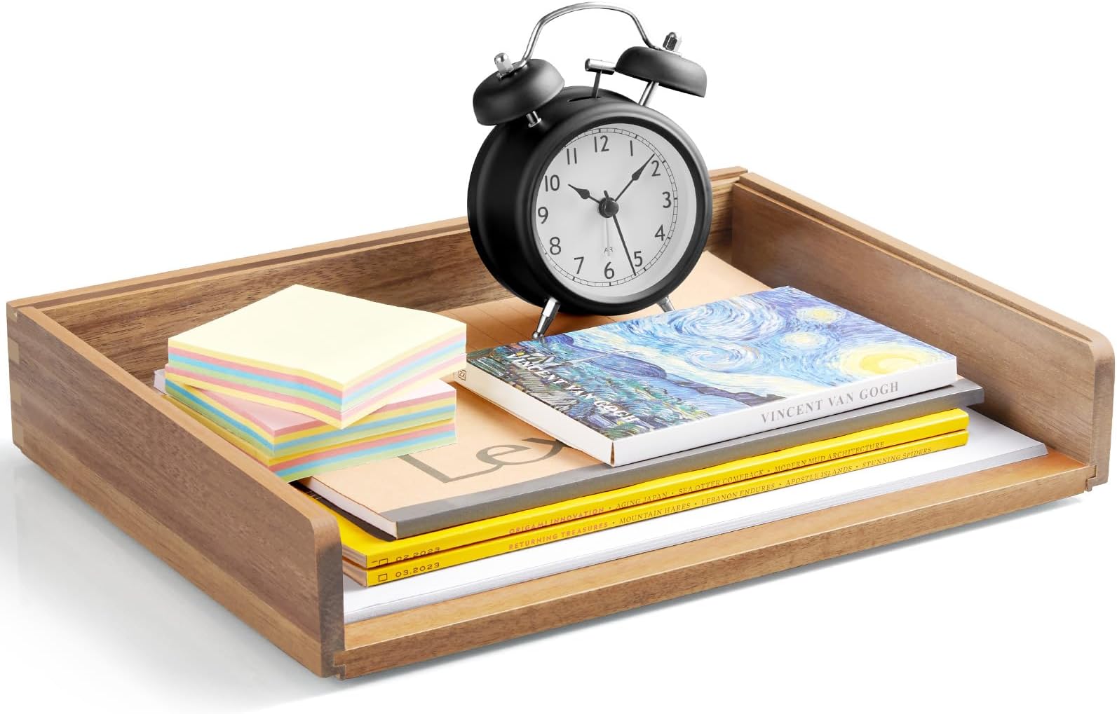 Amazon.com: BTSKY Multipurpose A4 File Tray Natural Water Hyacinth Desk ...