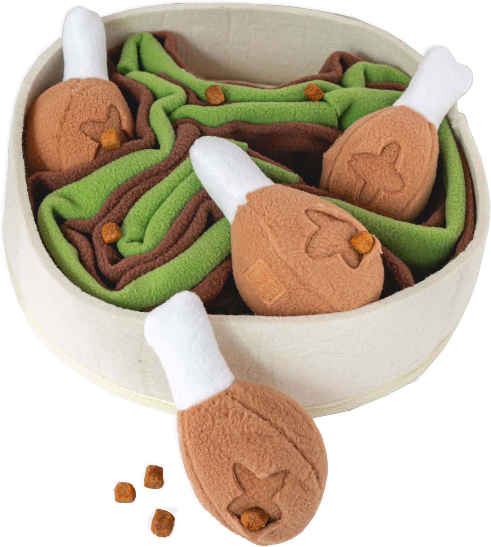 PAWS MANIA Interactive Dog Puzzle Toy (Drumstick) for small to medium ...