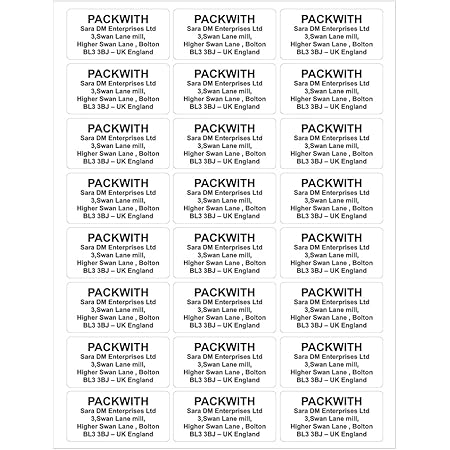 Custom Printed Self Adhesive Address Labels (25) : Amazon.co.uk ...