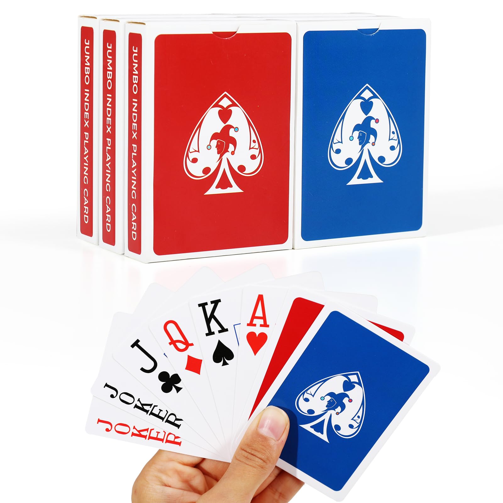 Amazon.com: TYYIHUA 6 Pack Large Print Playing Cards, Poker Size Jumbo ...