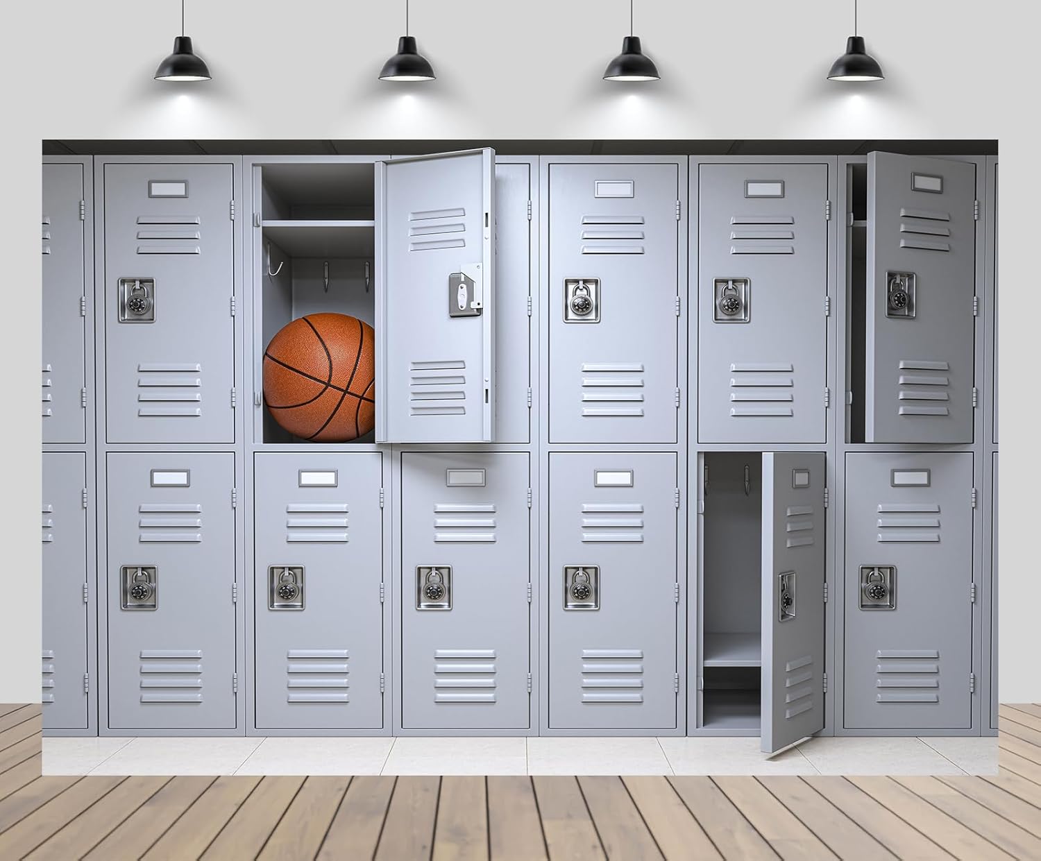 Amazon.com : CHNYWORK 5ftx3ft Locker Room Backdrop Sports Gym Locker ...