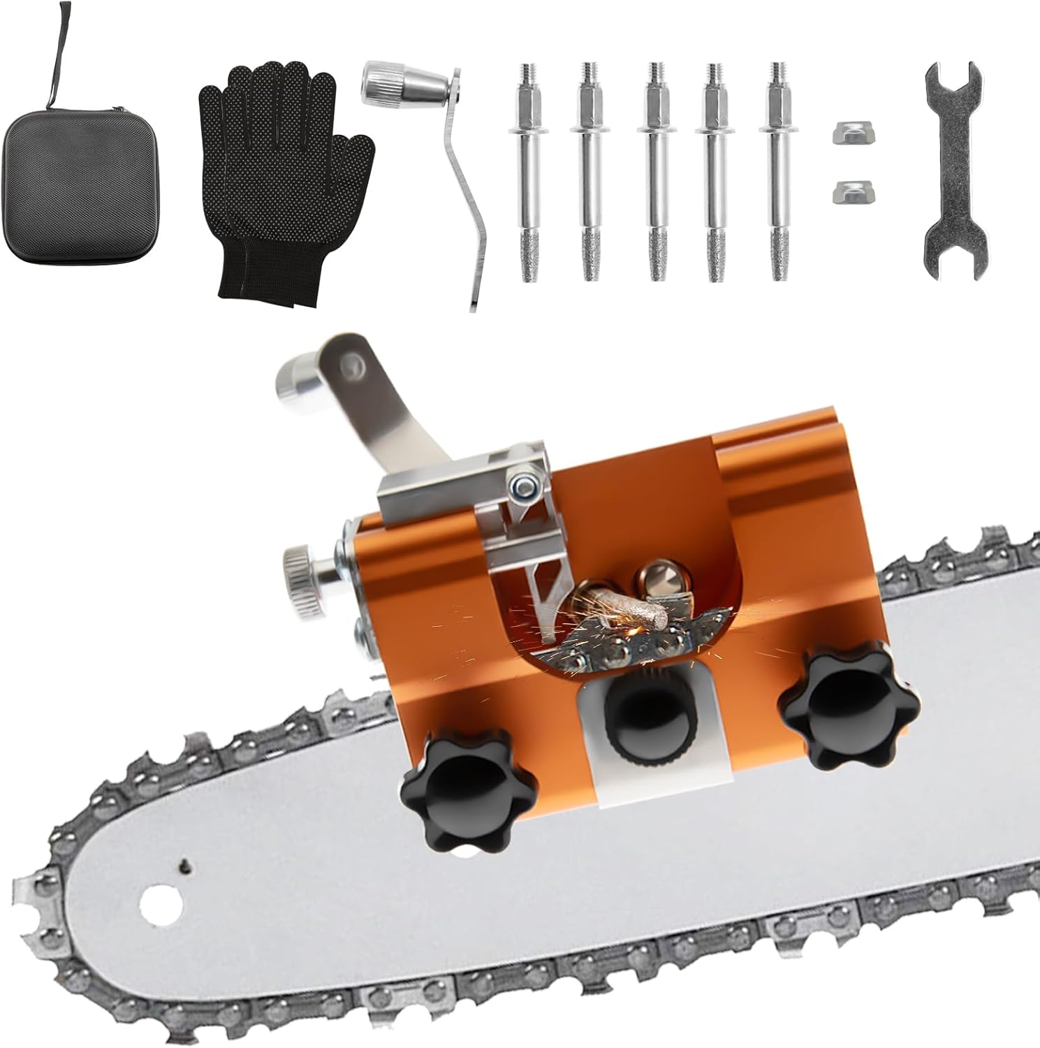 Amazon.com : HOAIXUN Chainsaw Sharpening jig, Chainsaw Chain Sharpening ...