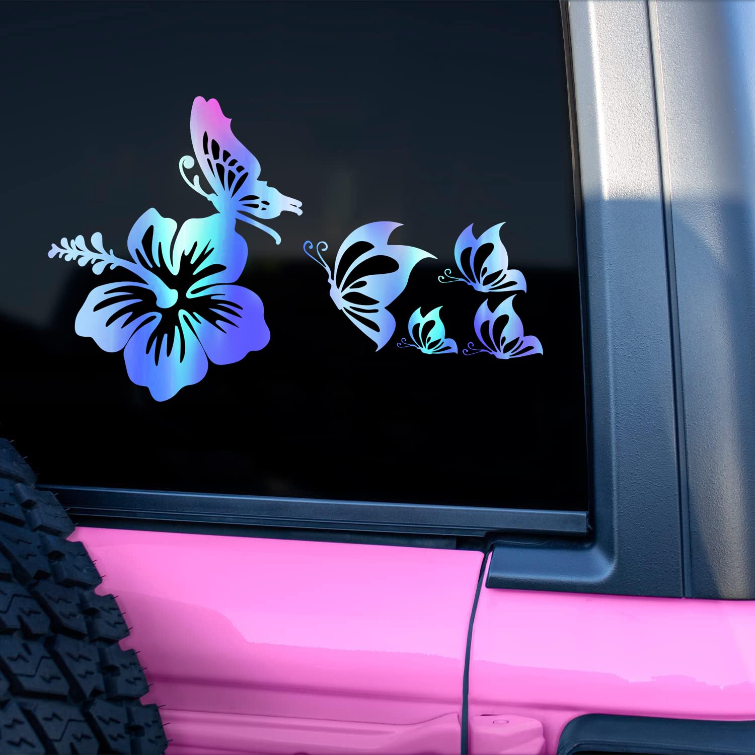 Amazon.com - Nouiroy Butterfly Car Decal Flowers Butterfly Sticker for ...