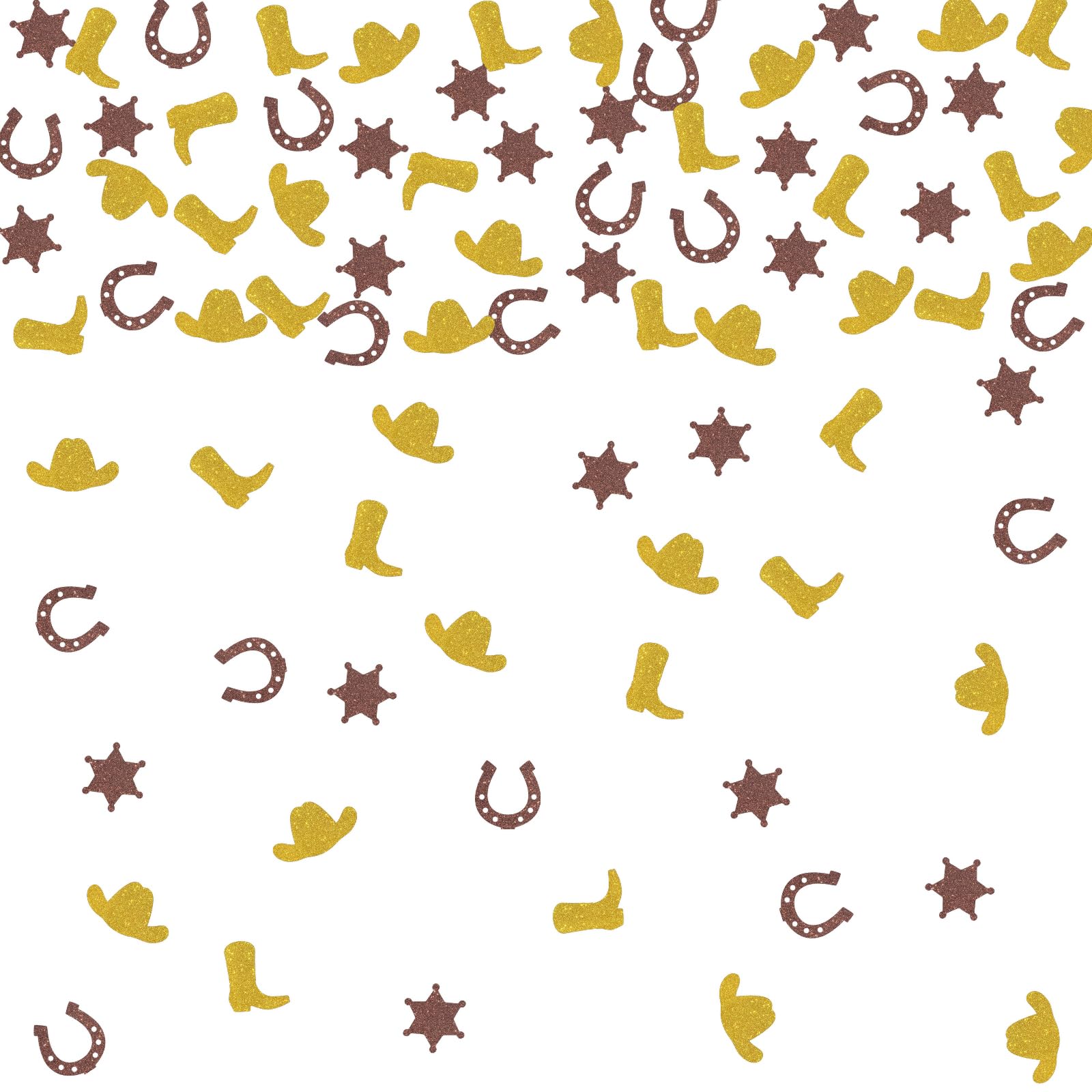 Amazon.com: Helewilk Glitter Cowboy Confetti, Western Theme Birthday ...
