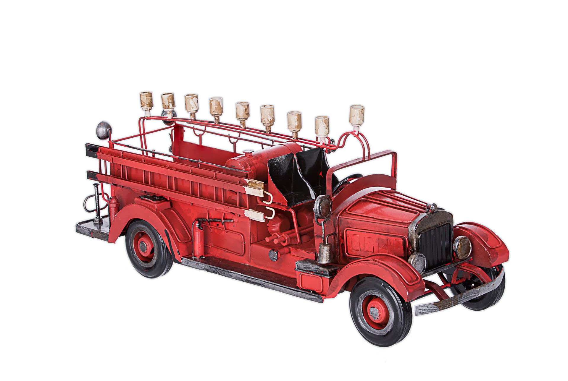 Amazon.com: Red Fire Wagon / Truck Menorah in Old Time Style Dimensions ...