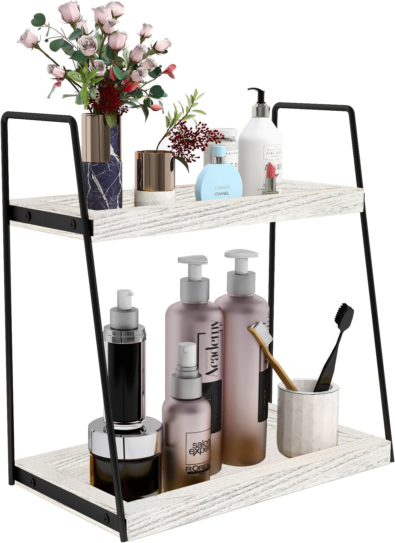 Amazon.com: Dorhors 2 Tier Bathroom Storage Organizer,Vanity Trays for ...