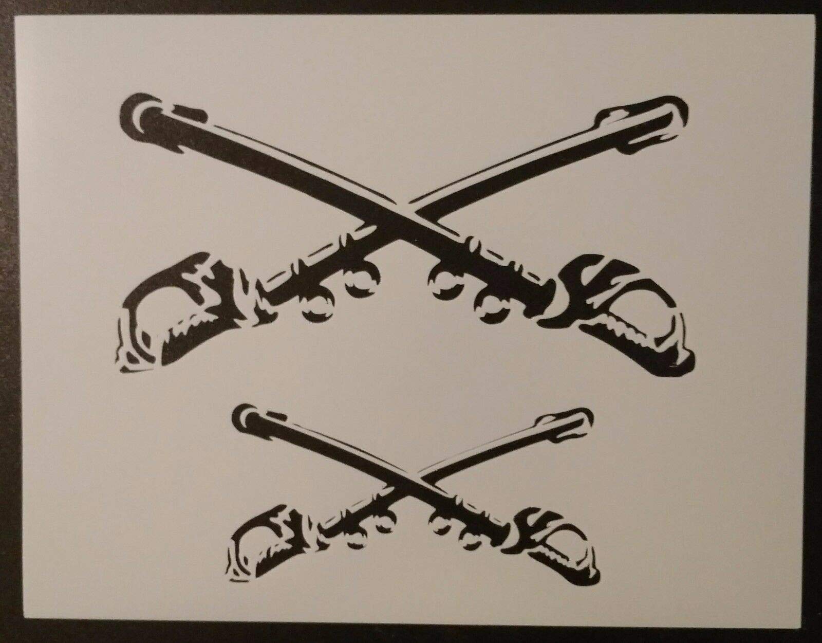 Crossed Sword Stencil