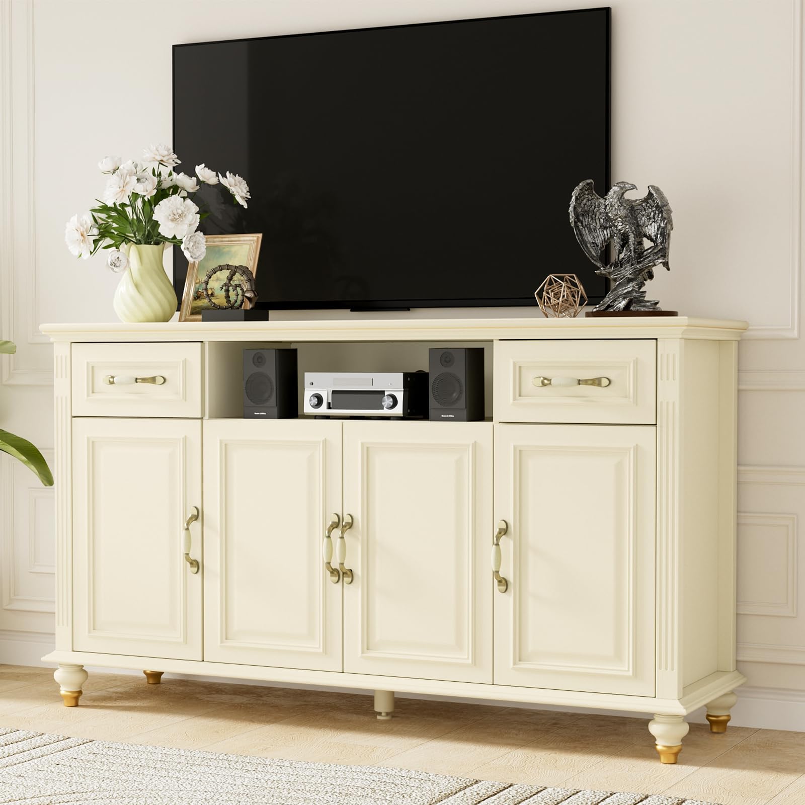 Amazon.com: WLIVE TV Stand 55 inch TV, Tall Entertainment Center with ...