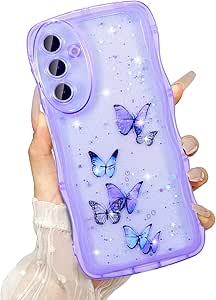 Amazon.com: UEEBAI Wave Butterfly Case for Samsung Galaxy A15 4G/5G Case, Pretty Bling Star ...