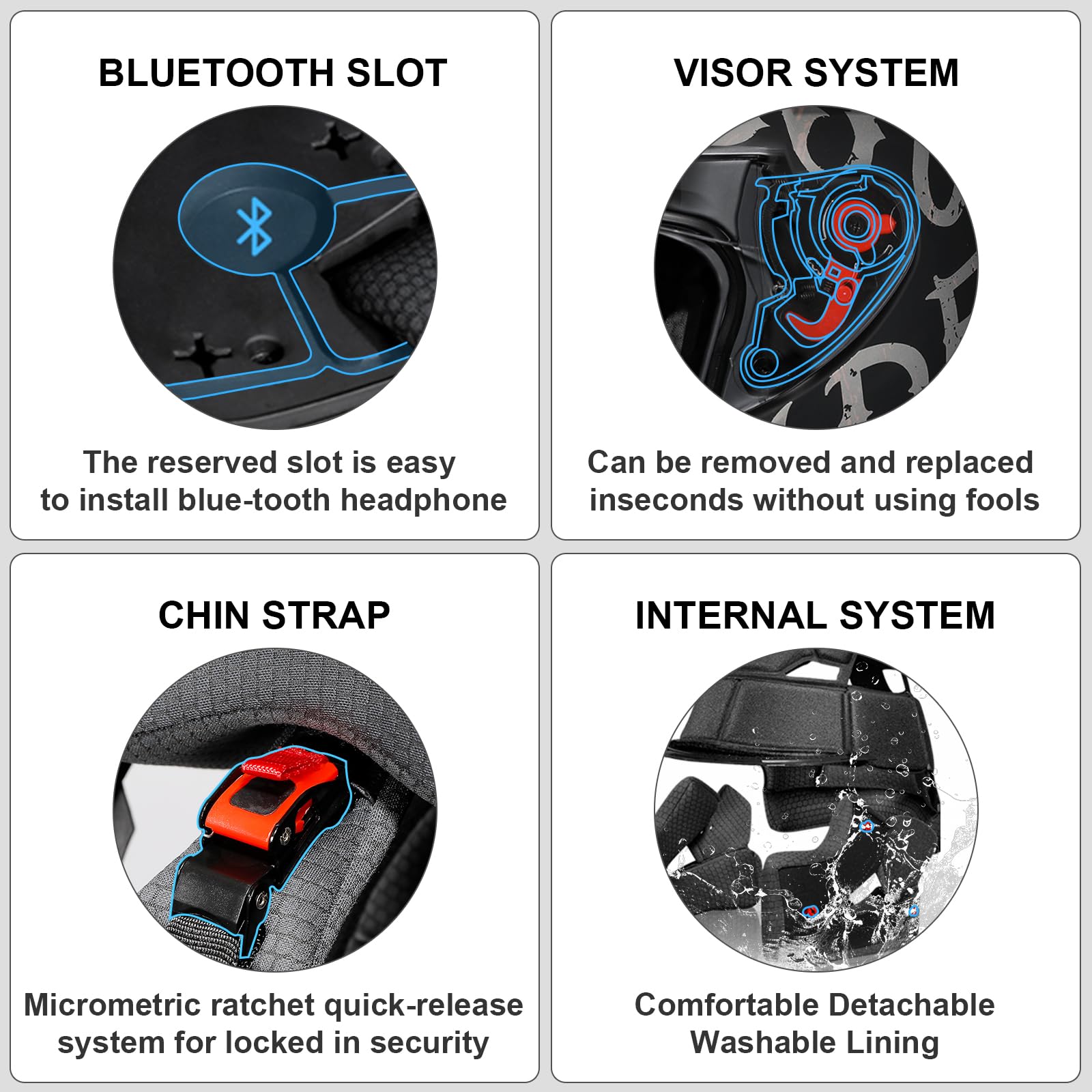 Snapklik.com : TRIANGLE Motorcycle Helmet For Adults, Full Face ...