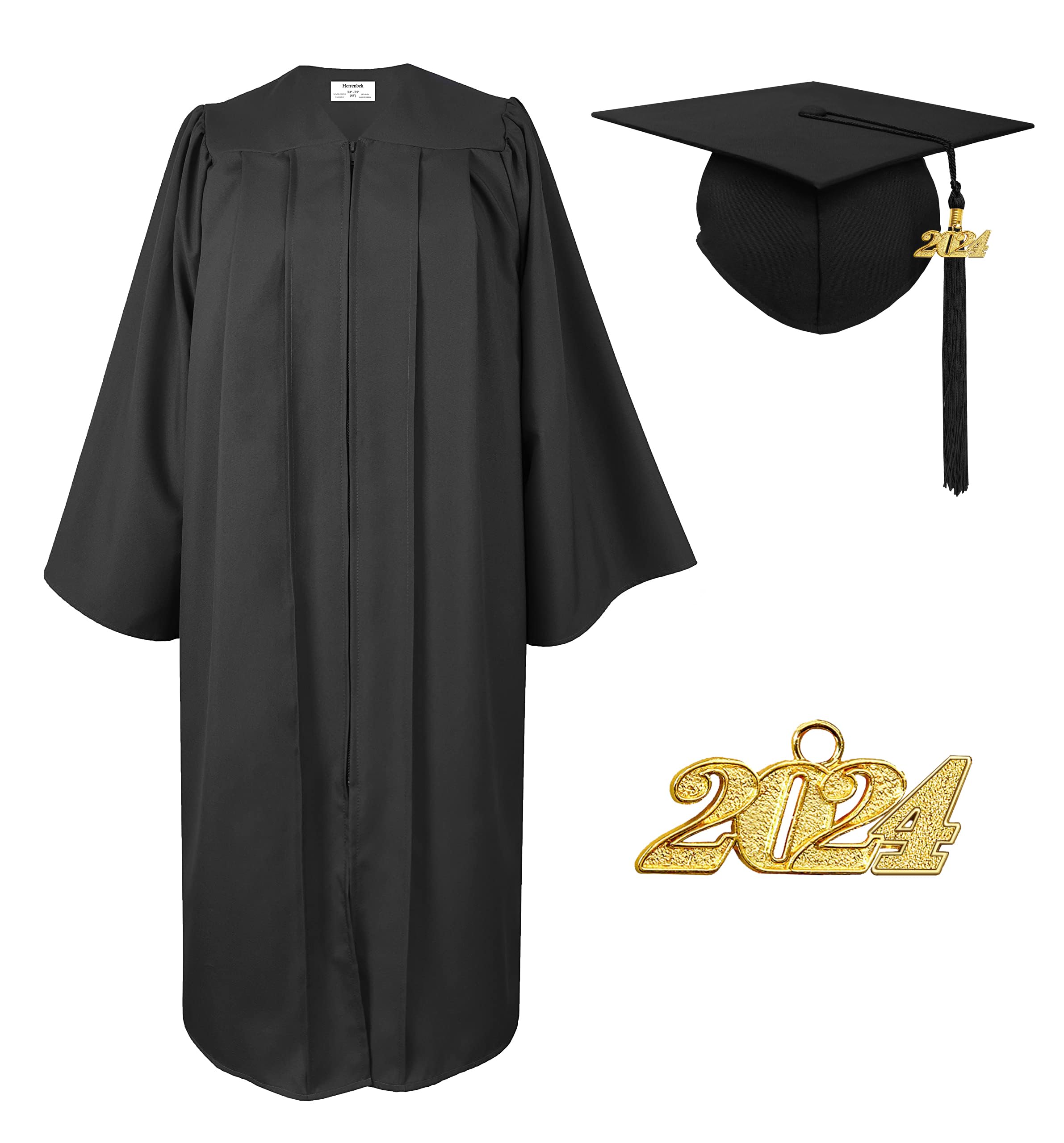 Snapklik.com : Matte Graduation Cap And Gown 2024 Tassel Adults Set For ...
