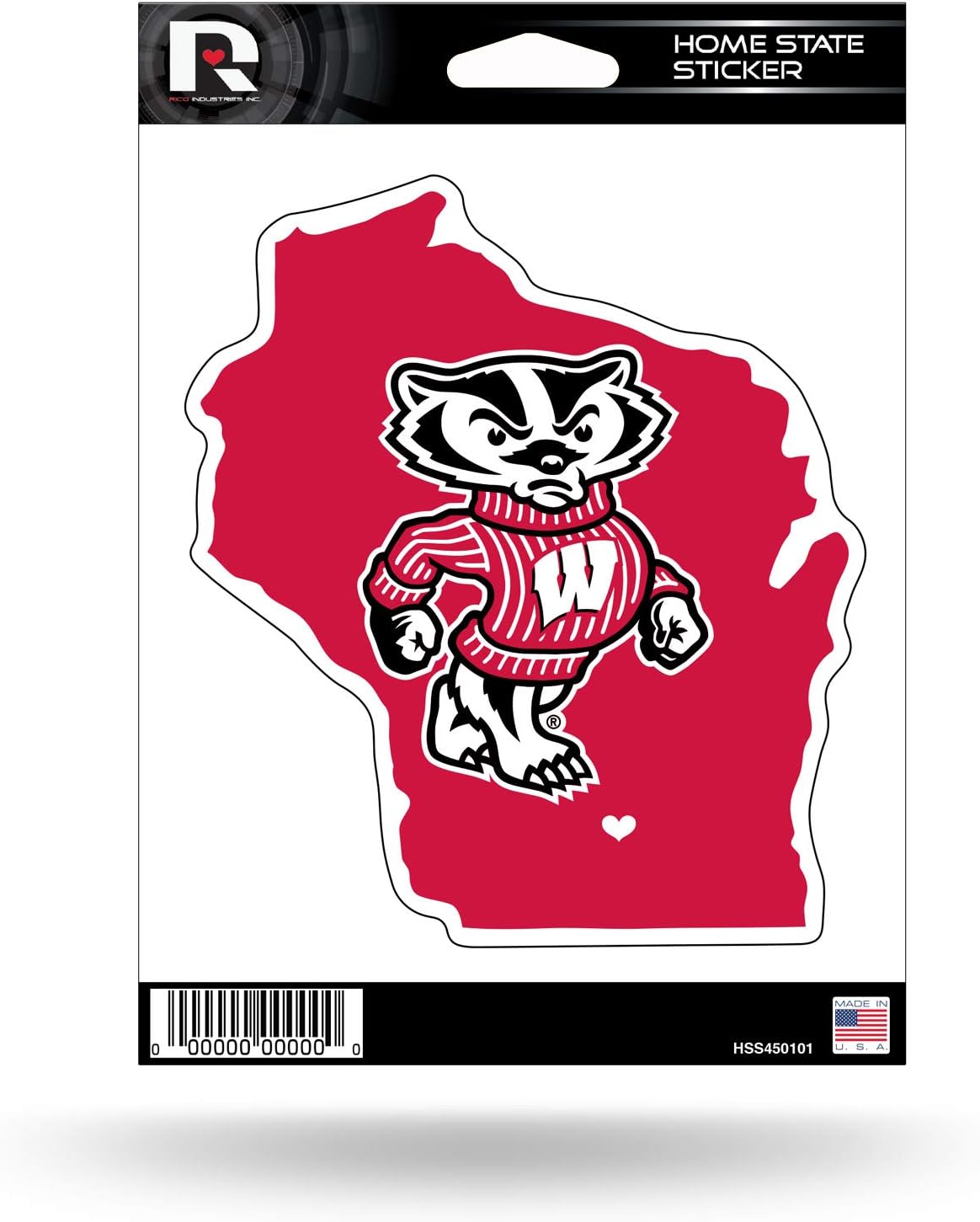 Amazon.com: Wisconsin Badgers NCAA Vinyl Sticker Decal 4"x5" Car Truck ...
