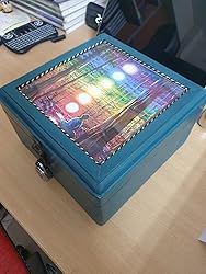 Buy CONTRAST LIVING Wood Hand Painted Vintage Decorative Box (Blue ...